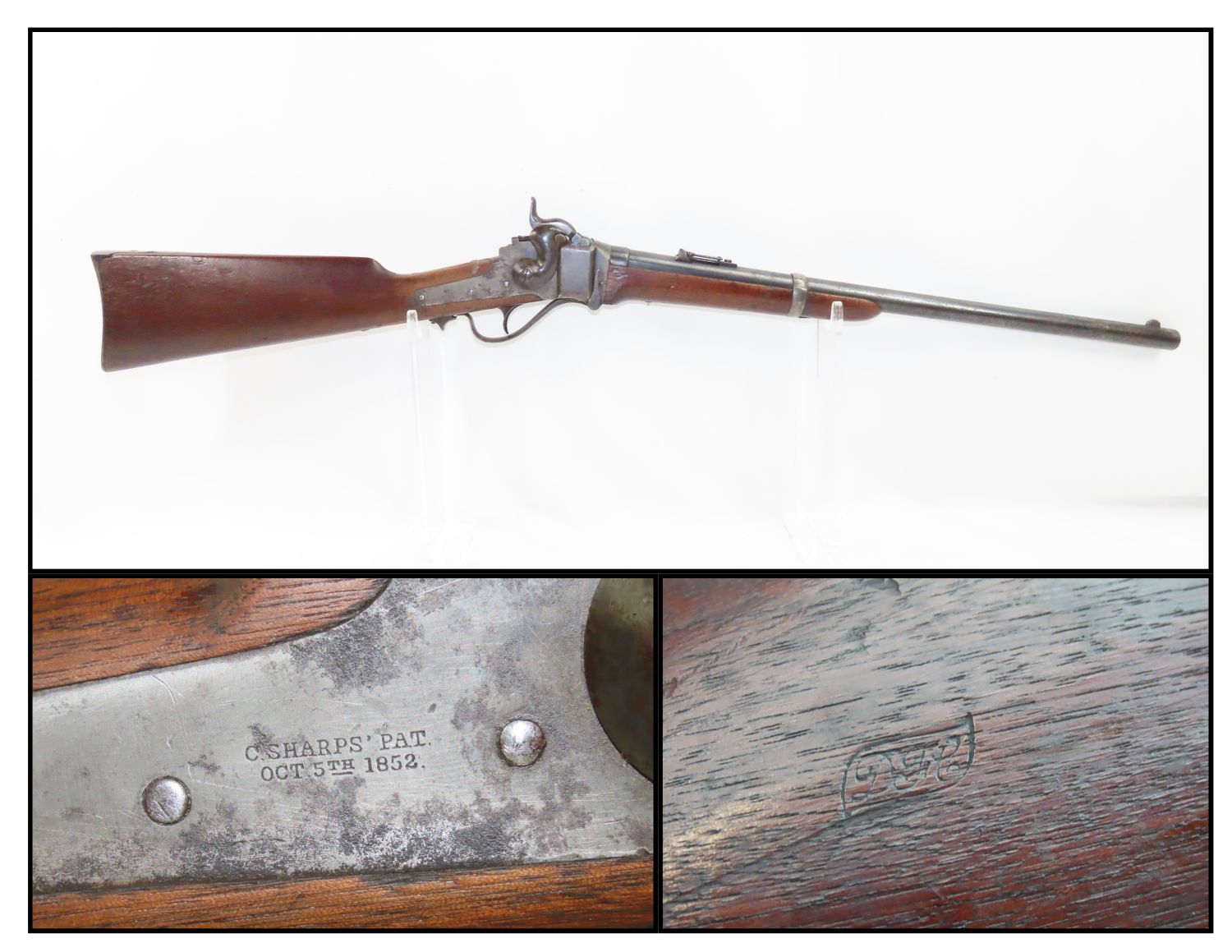 Sharps New Model 1863 Metallic Cartridge Conversion Saddle Ring Carbine ...