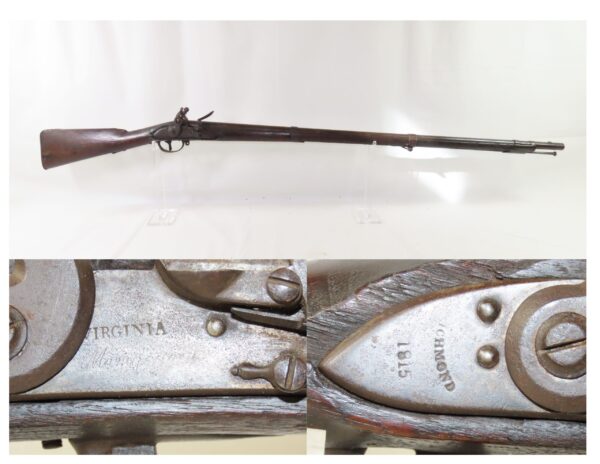 1815 DATED Rare VIRGINIA MANUFACTORY 2nd Model Flintlock CONFEDERATE ...