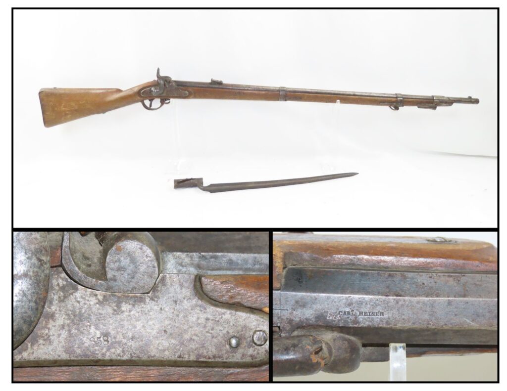 Austrian Model 1854 Lorenz Percussion Rifle with Bayonet 5.28.21 C&R ...