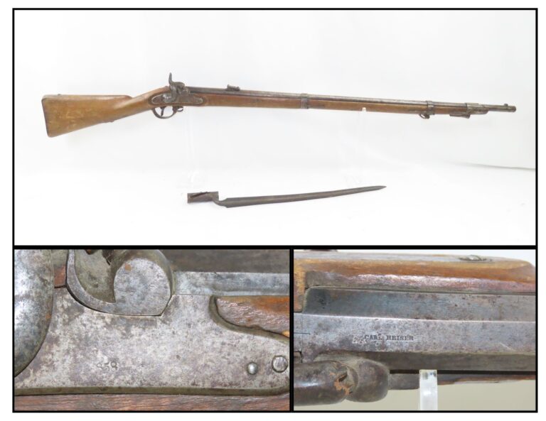 Austrian Model 1854 Lorenz Percussion Rifle with Bayonet 5.28.21 C&R ...