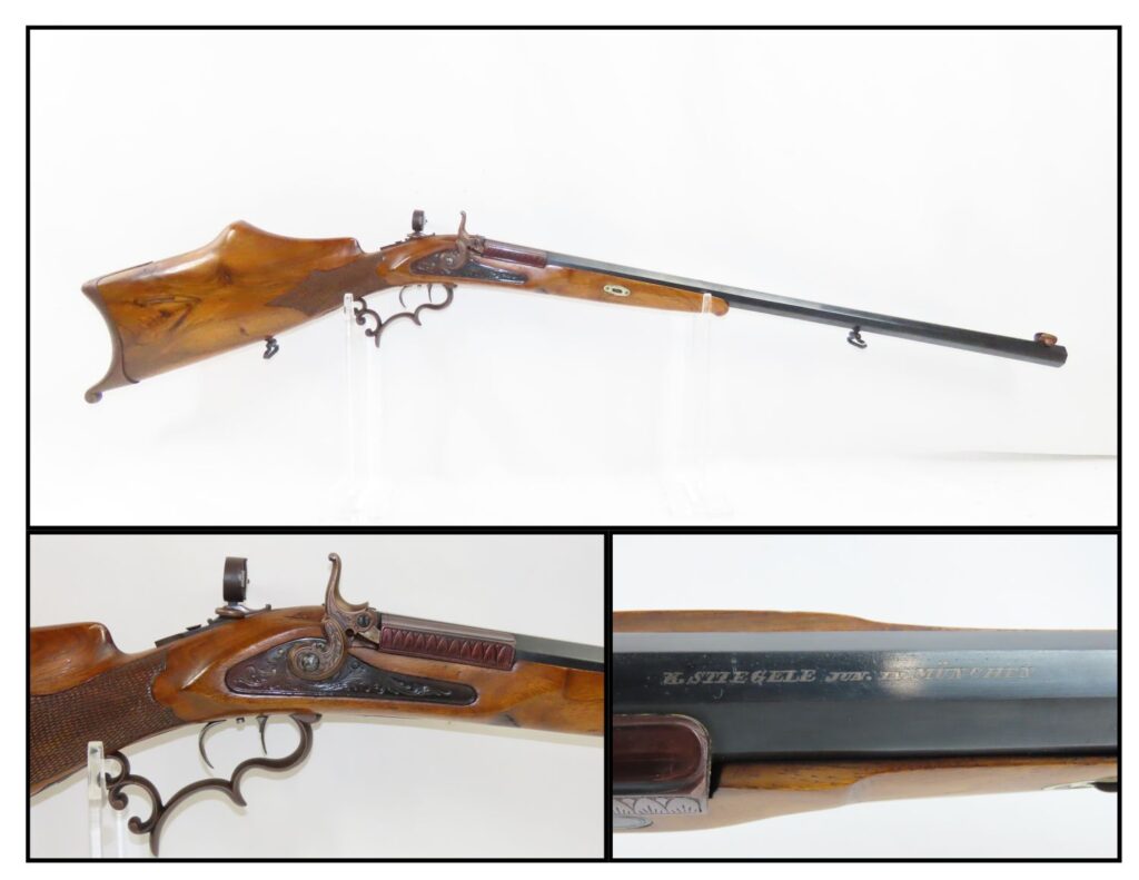 Engraved K. Stiegele Jr. Zimmerstutzen Rifle 4.15.21 C&R Antique 001 ...