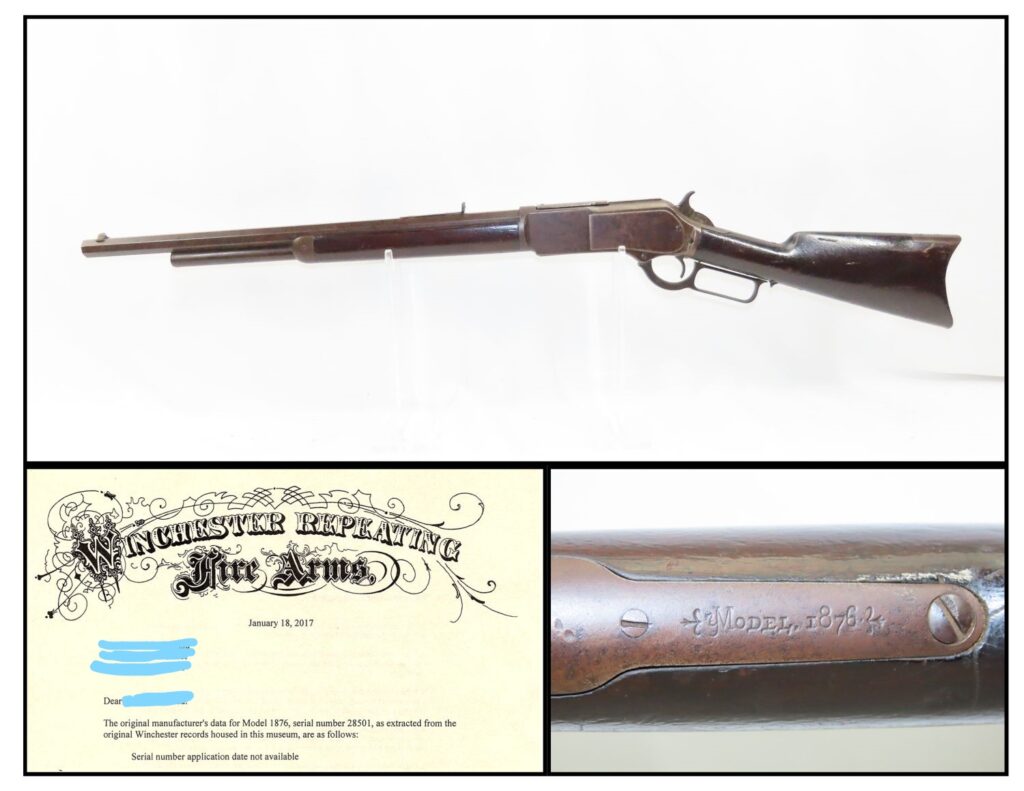 Winchester Model 1876 Lever Action Rifle with Factory Letter 6.02.21 C ...