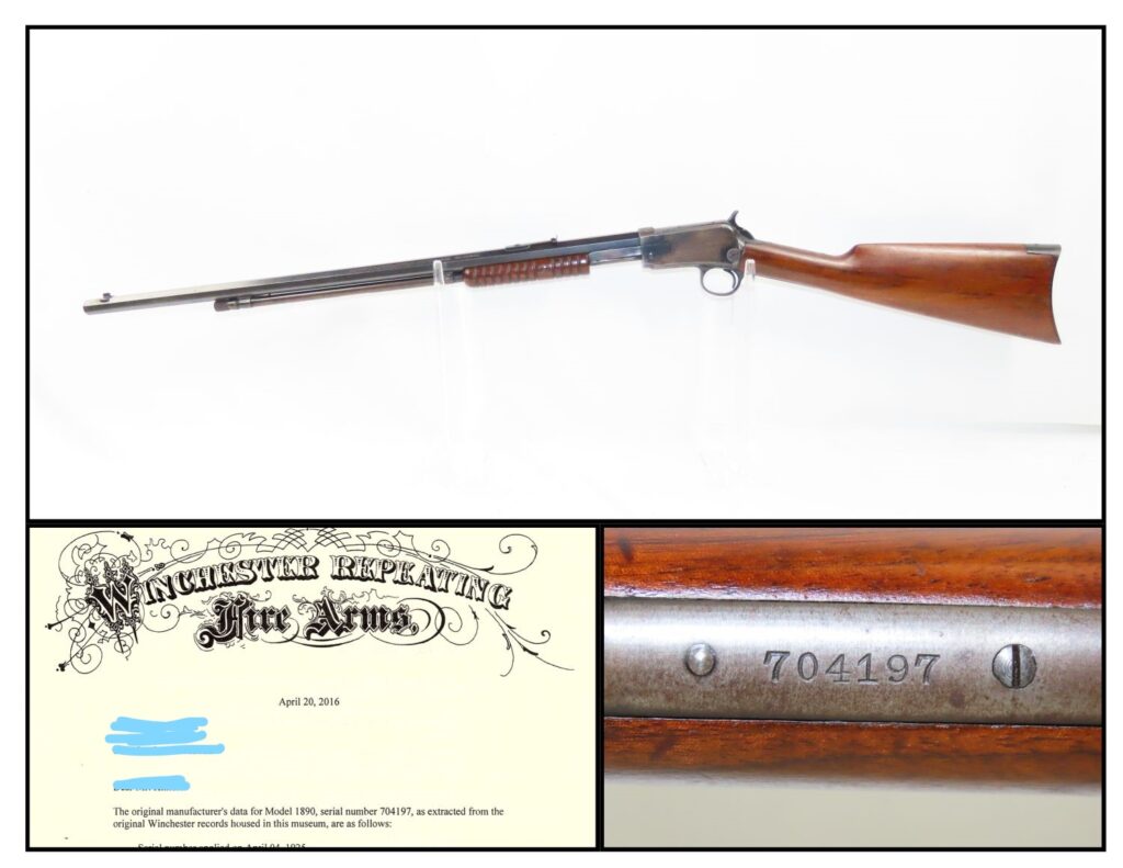Winchester Model 90 Rifle with Factory Letter 4.21.21 C&R Antique 001 ...