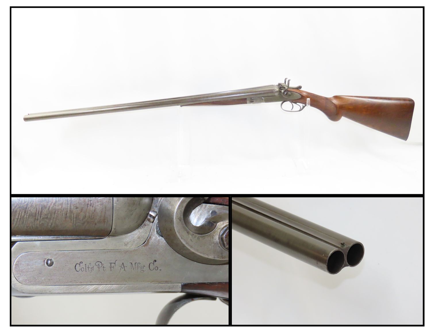 Colt Model 1878 Double Barrel Hammer Shotgun 6.08.21 C&R Antique 001 ...