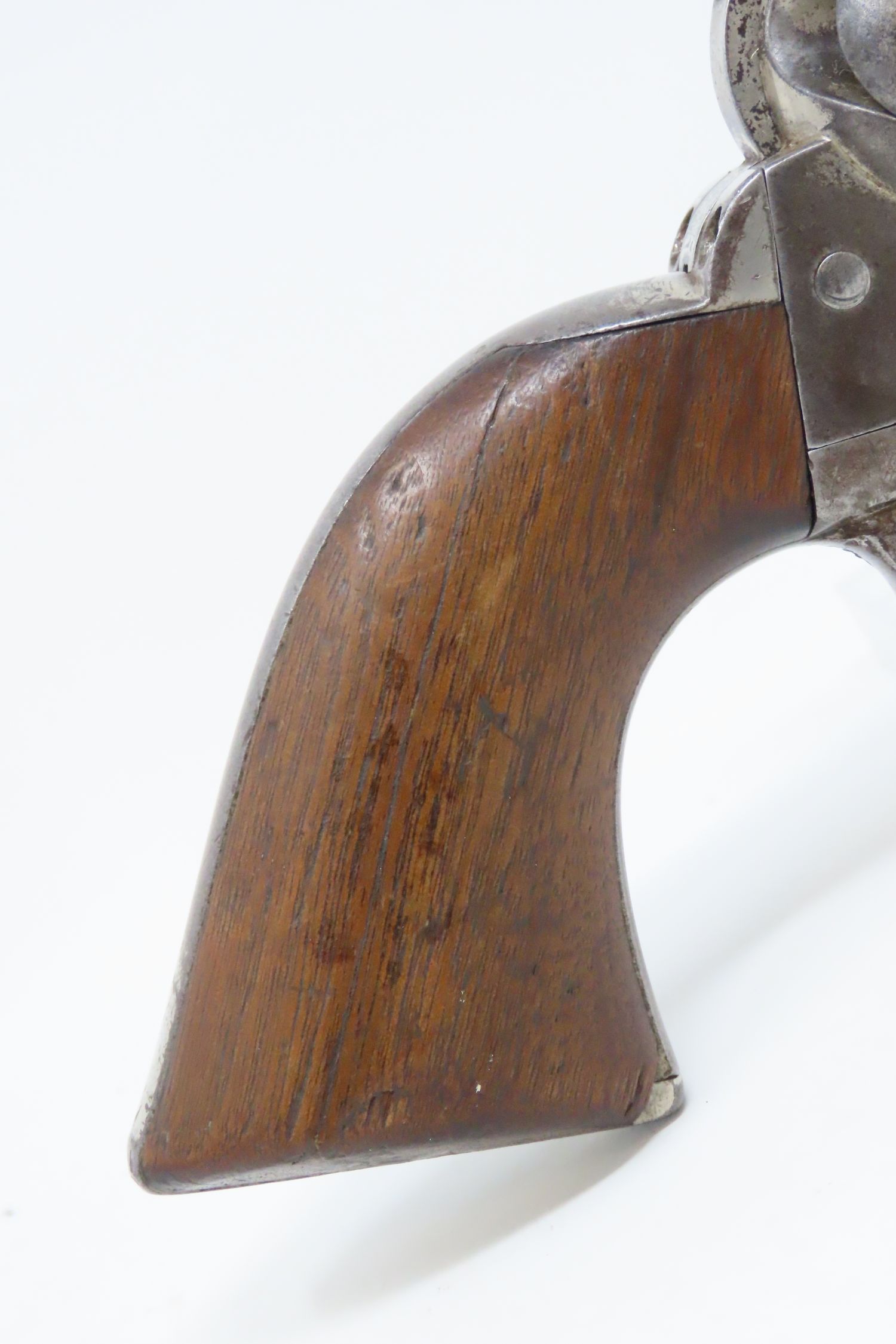 Nickel Plated Colt Black Powder Frame Single Action Army Revolver 5.18. ...