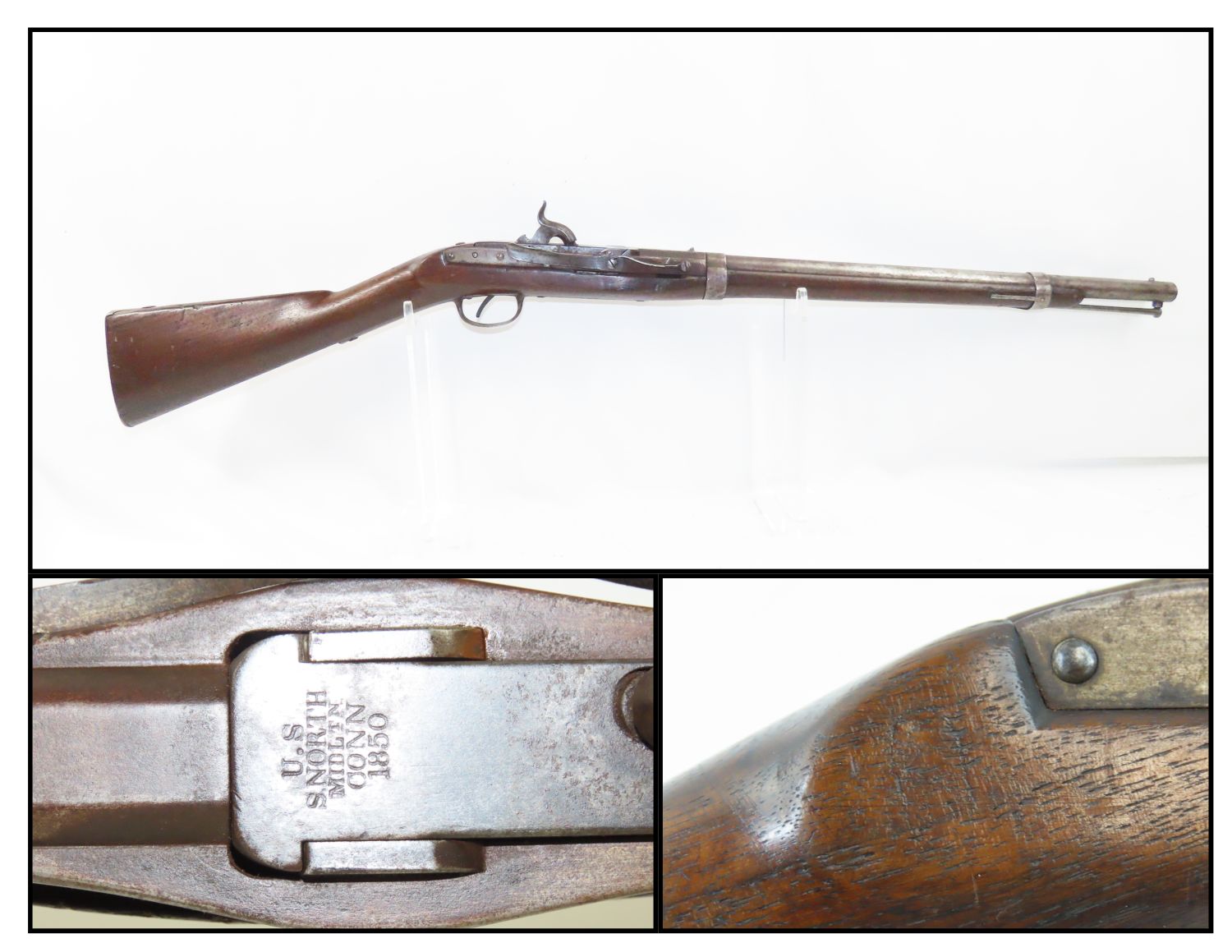 Simeon North Model 1843 Side Lever hall Breech Loading Percussion Rifle ...