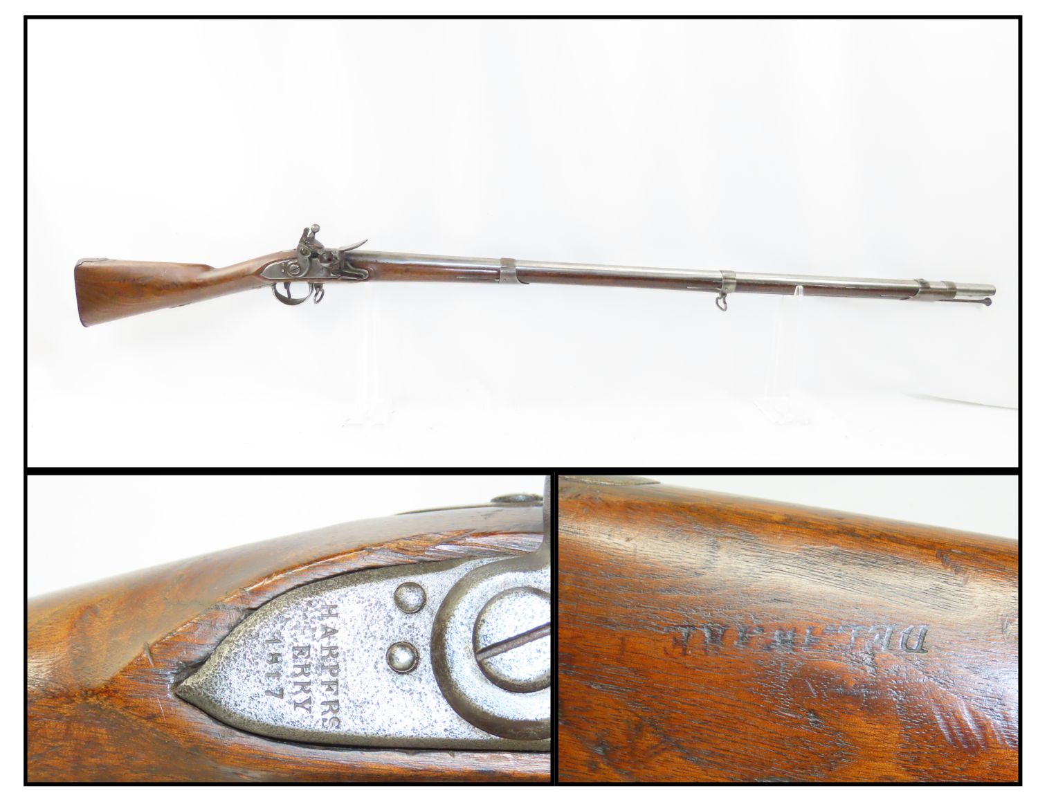 U.S. Harpers Ferry Model 1816 Flintlock Musket 7.8.21 C&R Antique 001 ...