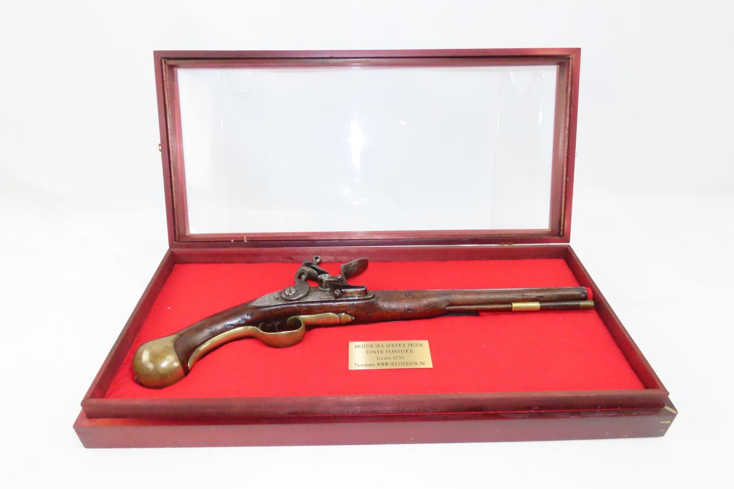 Documented 1739 Dated English Long Sea Service Flintlock Pistol wtih ...