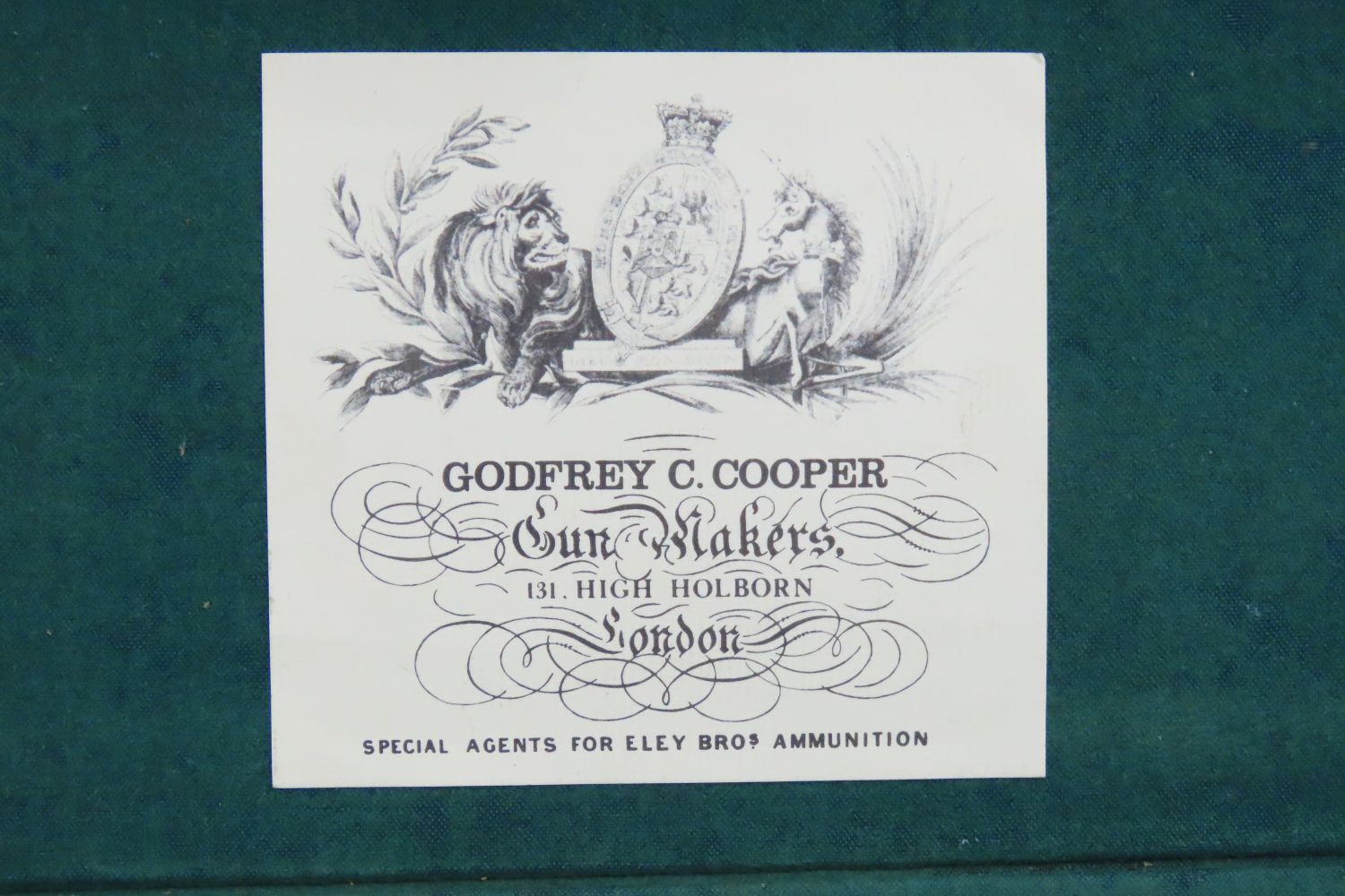 Engraved J.R. Cooper Under Lever Double Barrel SHotgun with Cases and ...