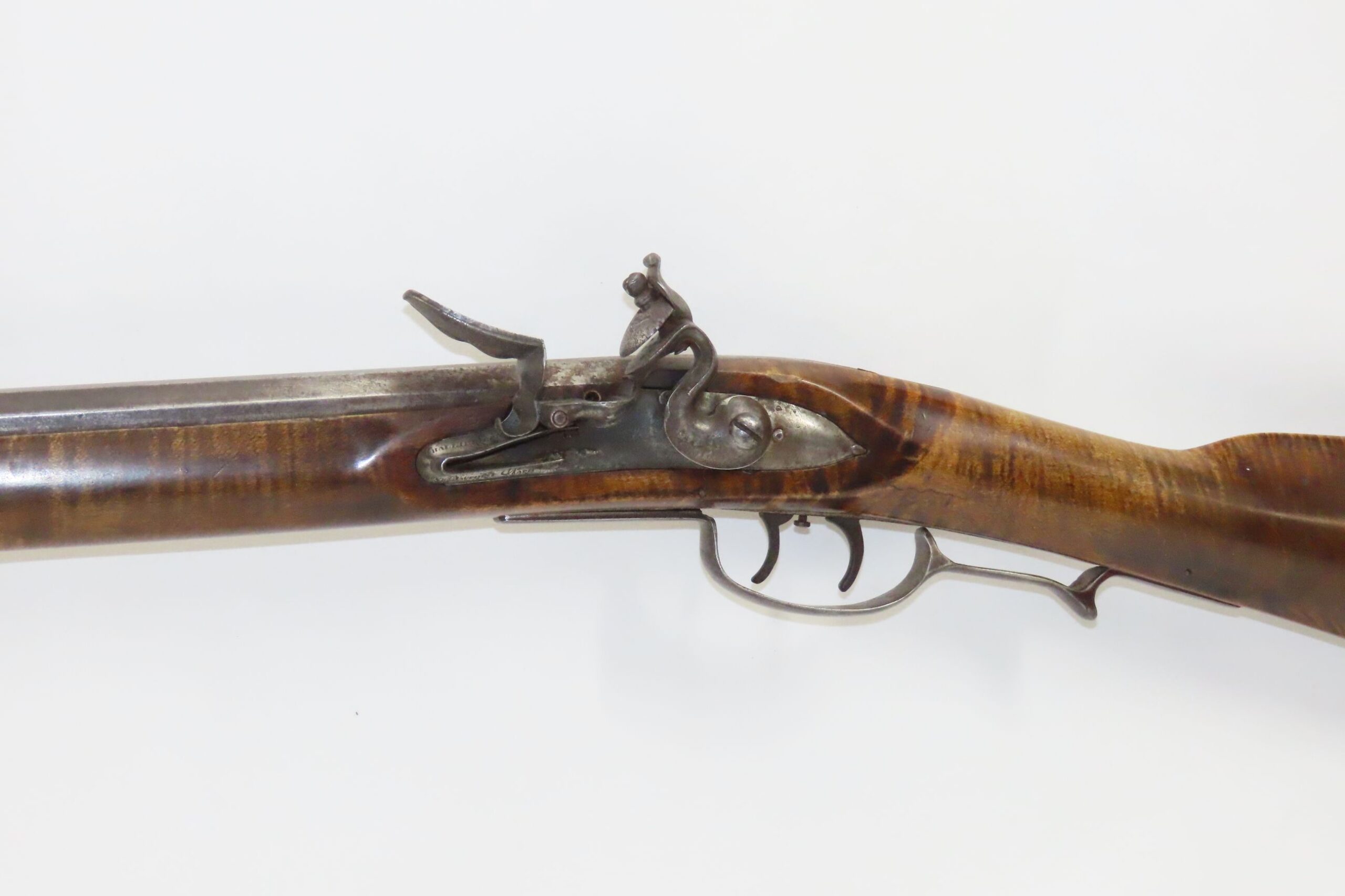 Left Handed Flintlock Rifle with Parisian Lock 9.22.21 C&RAntique004 ...