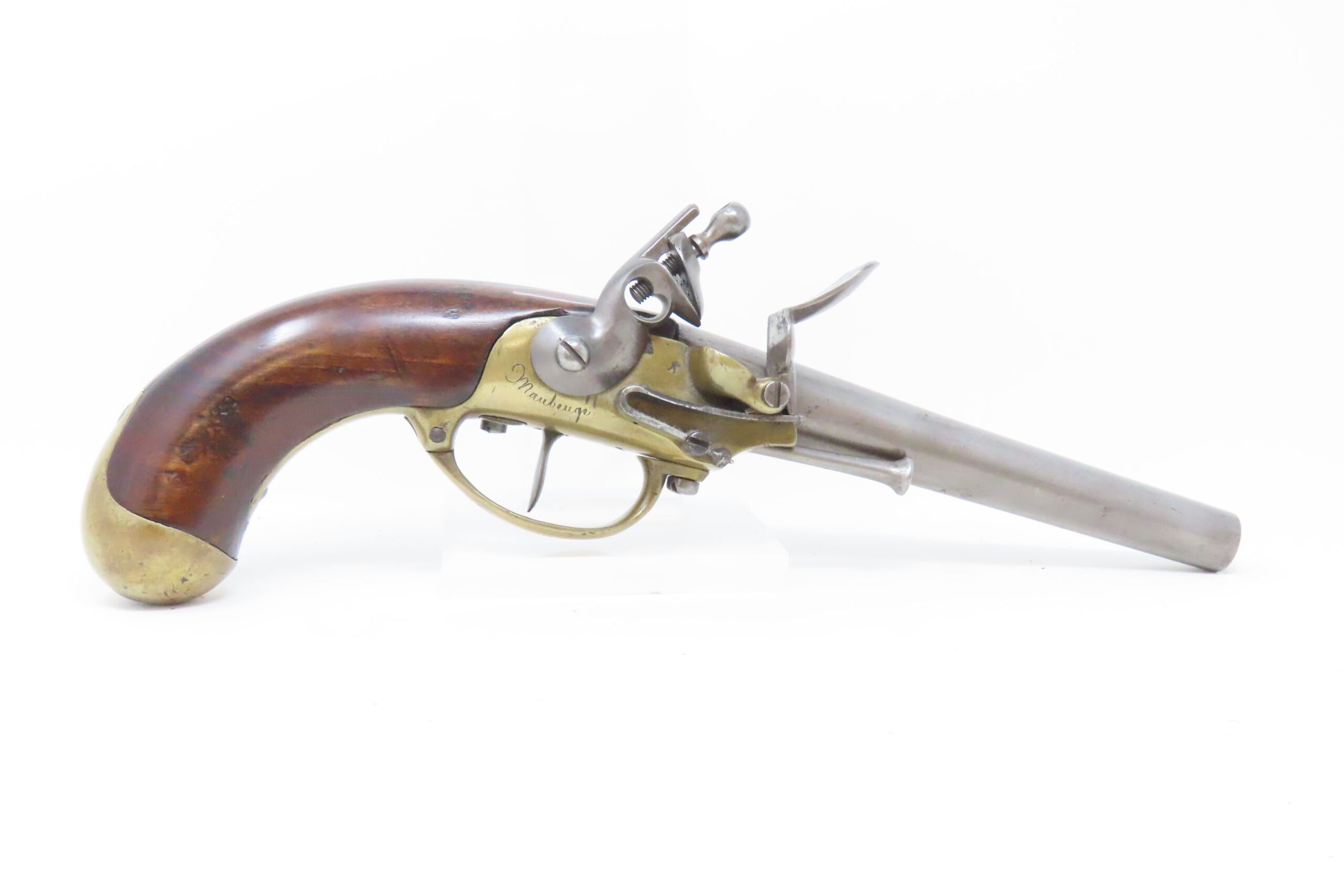 Revolutionary War Era French Maubeuge Model 1777 Flintlock PIstol 8.25. ...