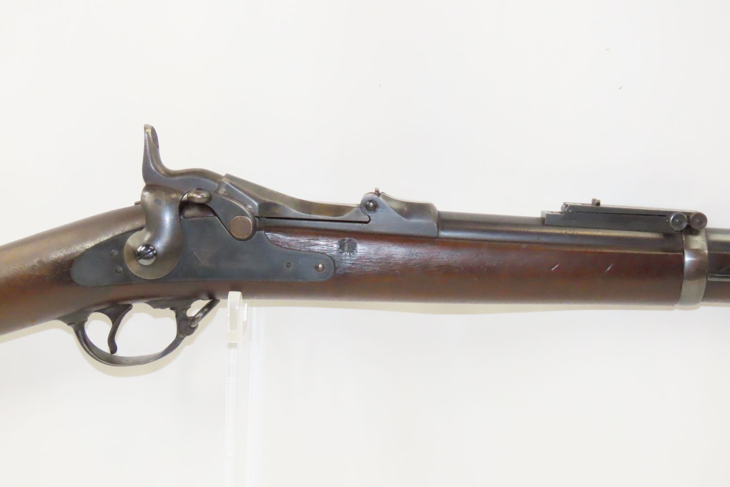 U.S. Springfield Trapdoor Rifle with Bayonet and Cartridge Box 7.8.21 C ...