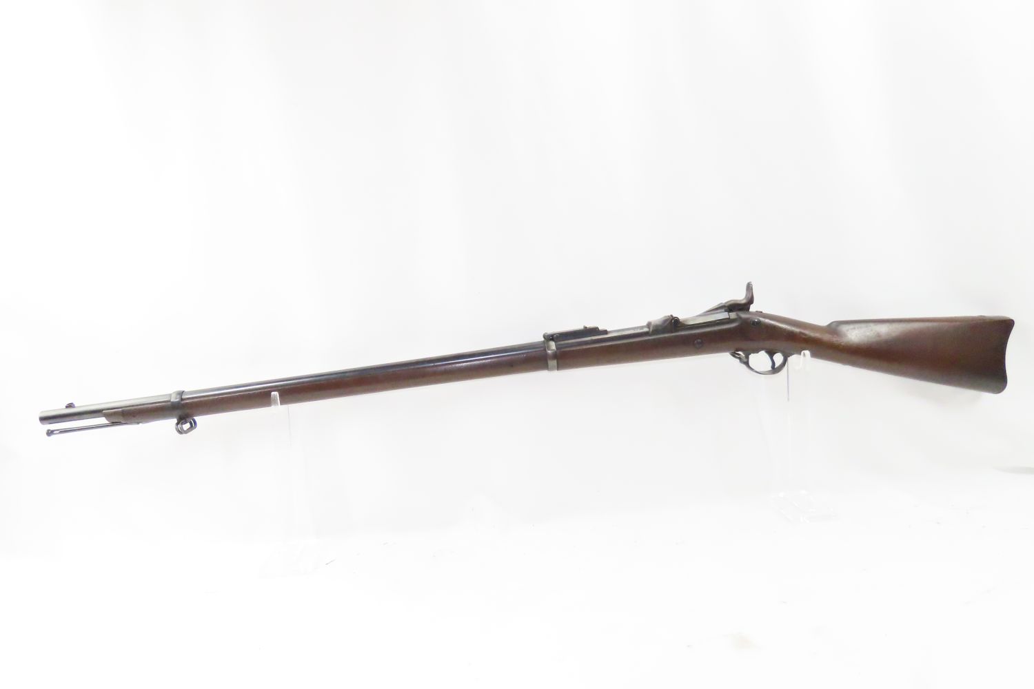 U.S. Springfield Trapdoor Rifle with Bayonet and Cartridge Box 7.8.21 C ...