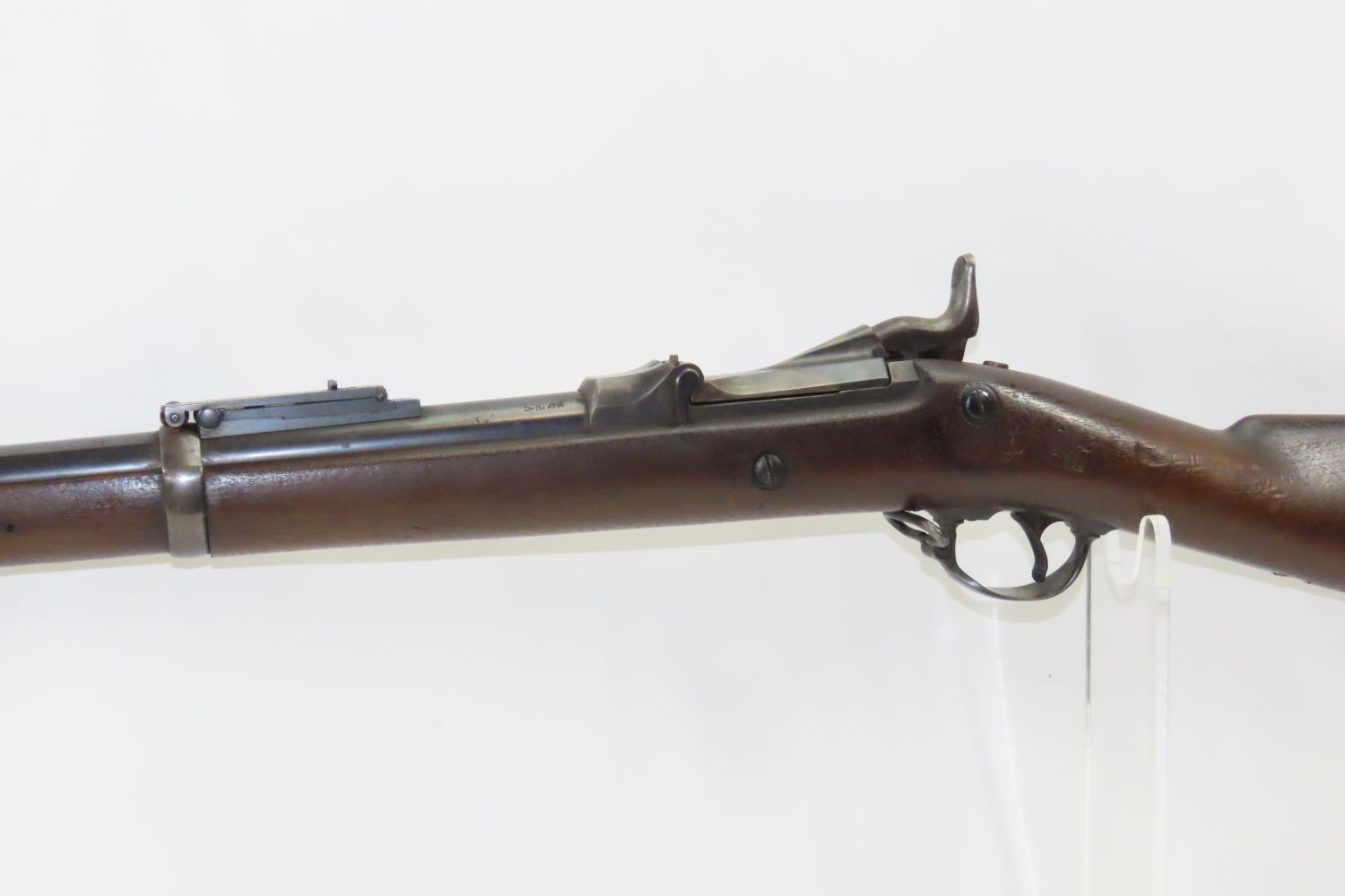U.S. Springfield Trapdoor Rifle with Bayonet and Cartridge Box 7.8.21 C ...