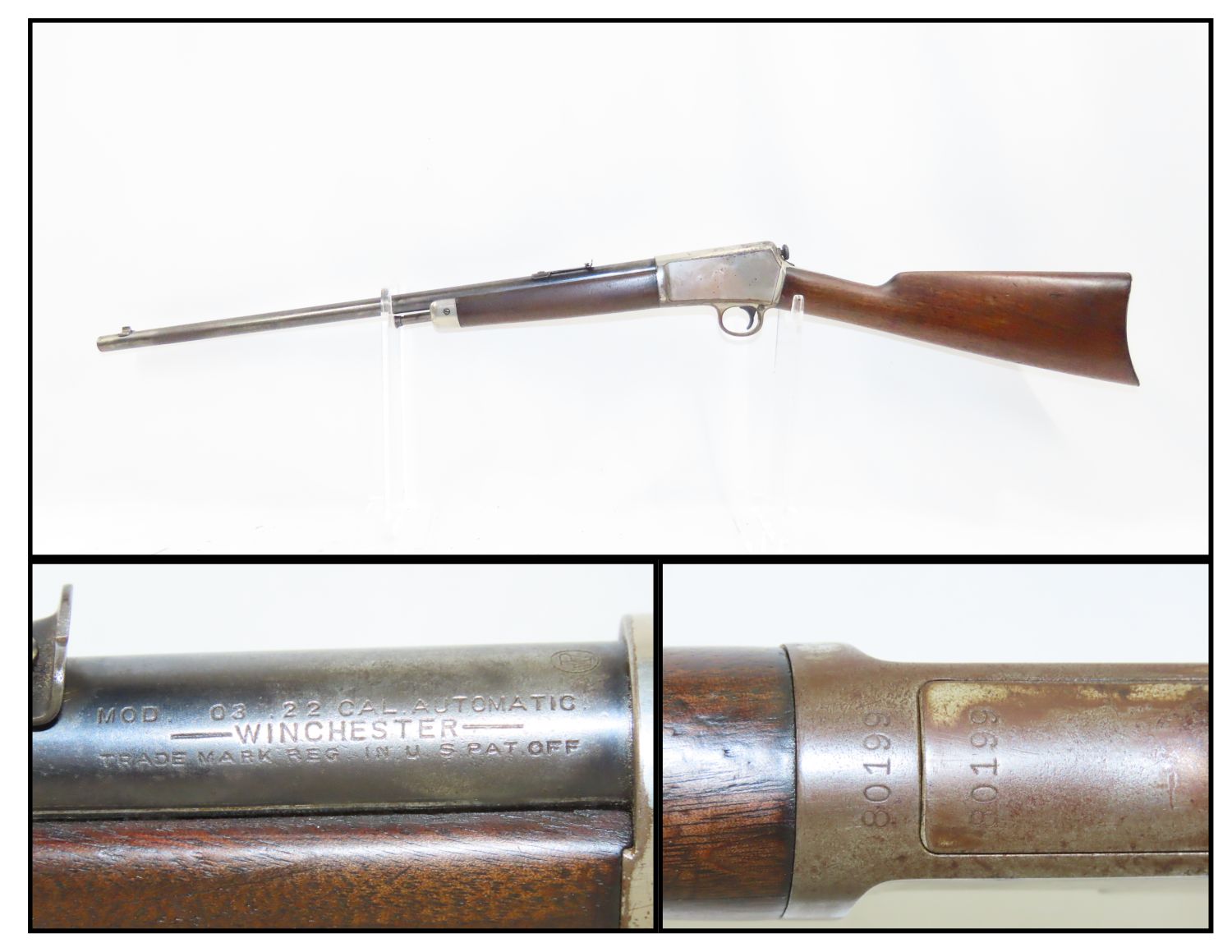 Winchester Model 1903 Semi-Automatic Rifle 7.20.21 C&R Antique 001 ...