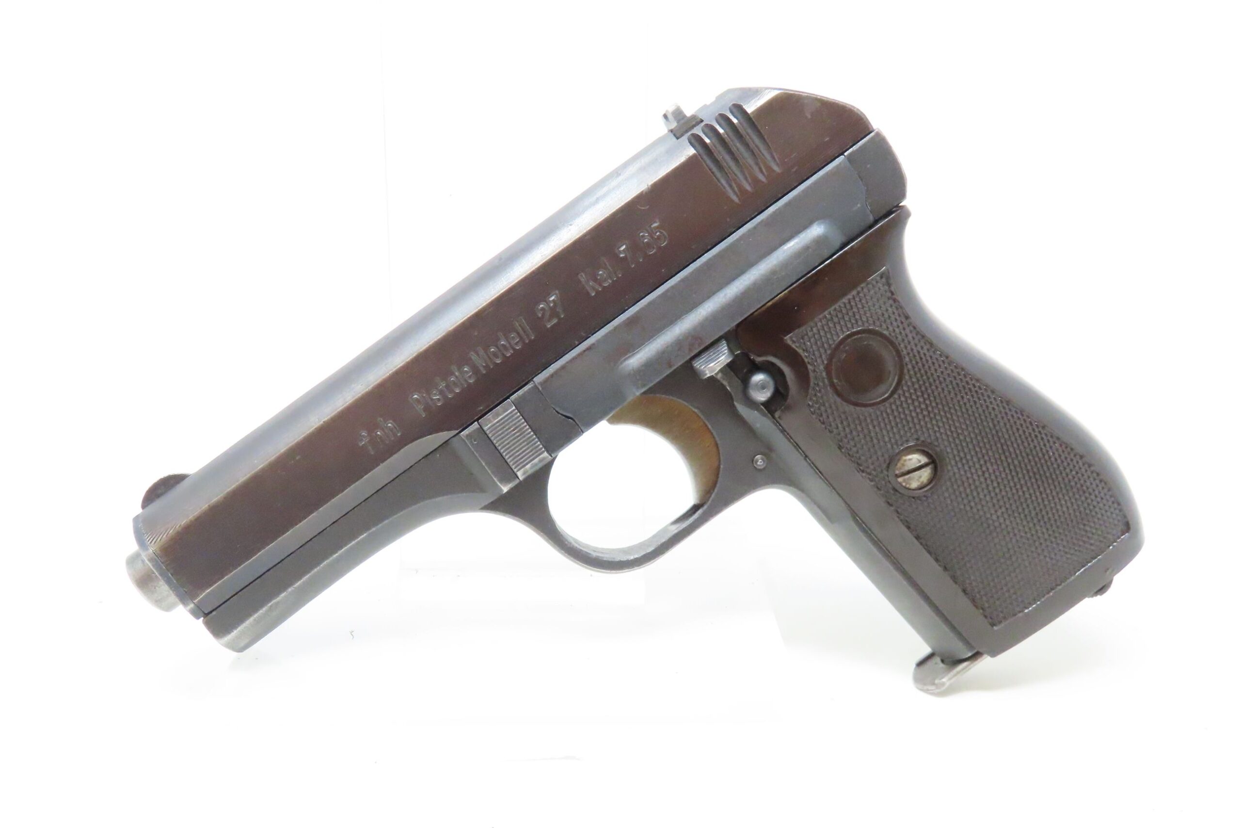 German Occupation CZ fnh Model 27 Semi Automatic Pistol with Holster 9. ...