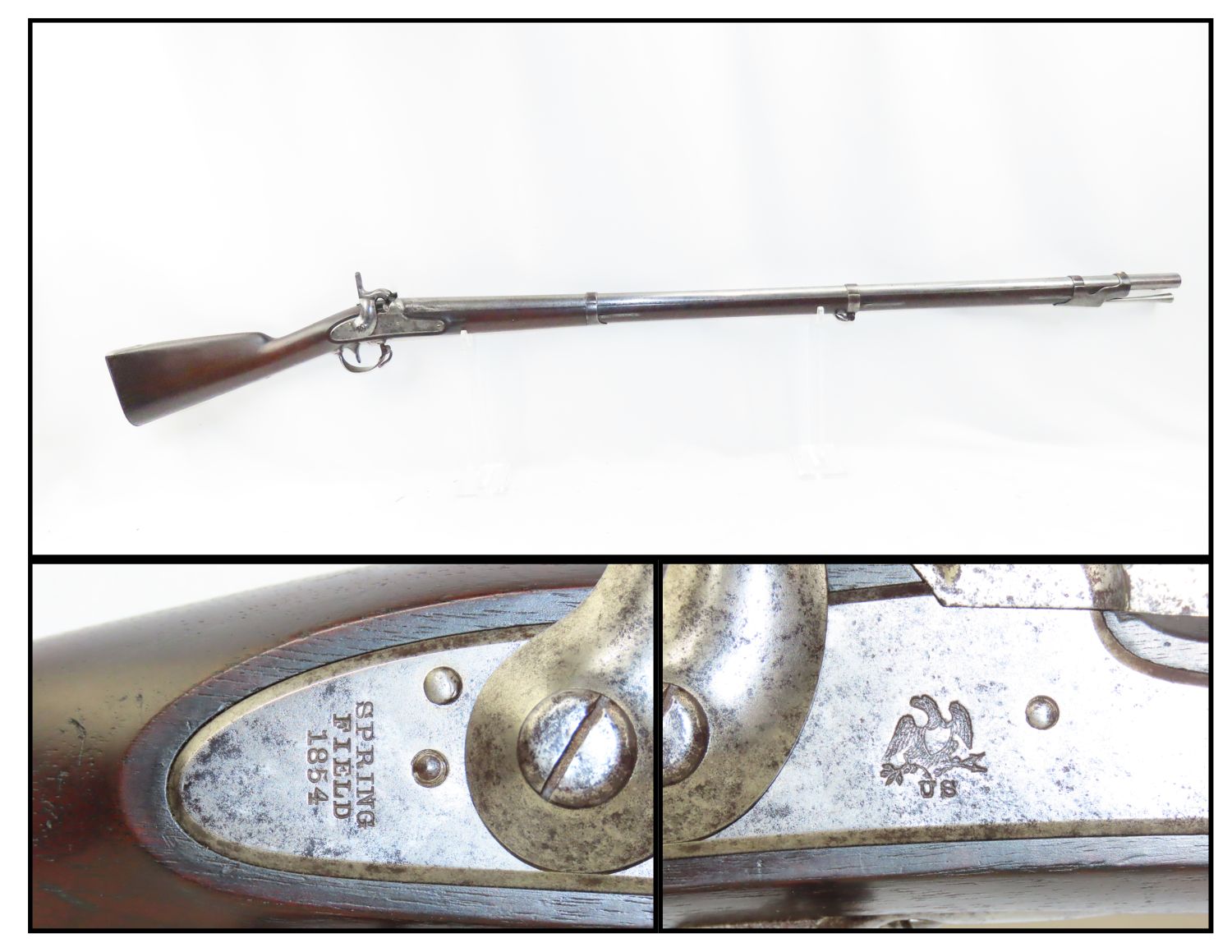 U.S. Springfield Model 1842 Percussion Musket 7.26.21 C&R Antique 001 ...