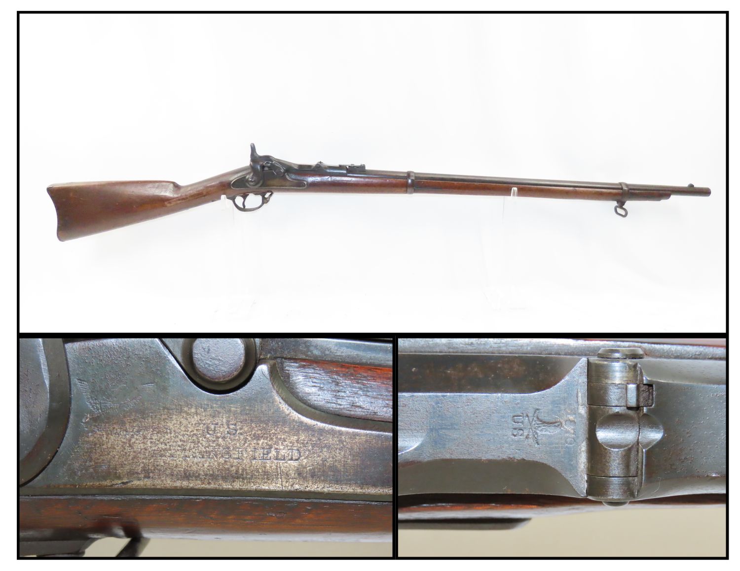 U.S. Springfield Model 1868 trapdoor Rifle 7.30.21 C&R Antique 001 ...