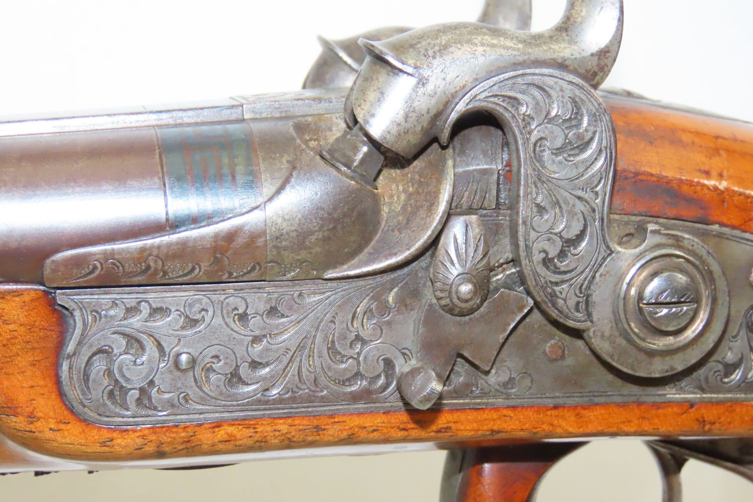 Engraved and Relief Carved Rieger of Munich Double Barrel Shotgun 8.30. ...