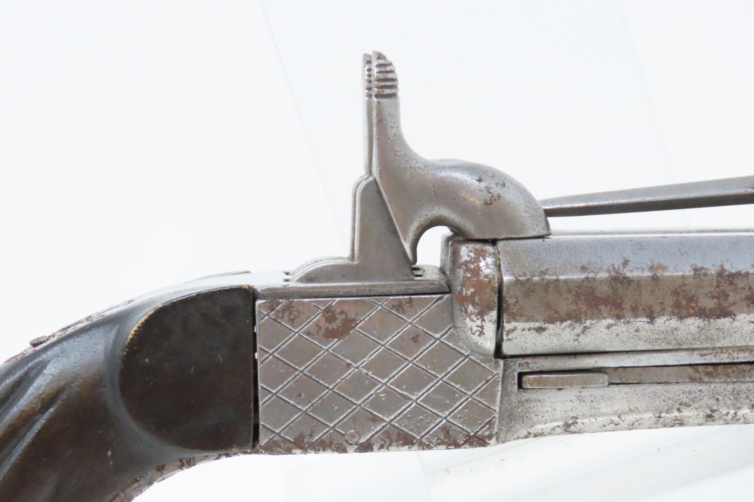 Side by Side Folding Trigger Pinfire PIstol with Flip Up Bayonet 8.2.21 ...