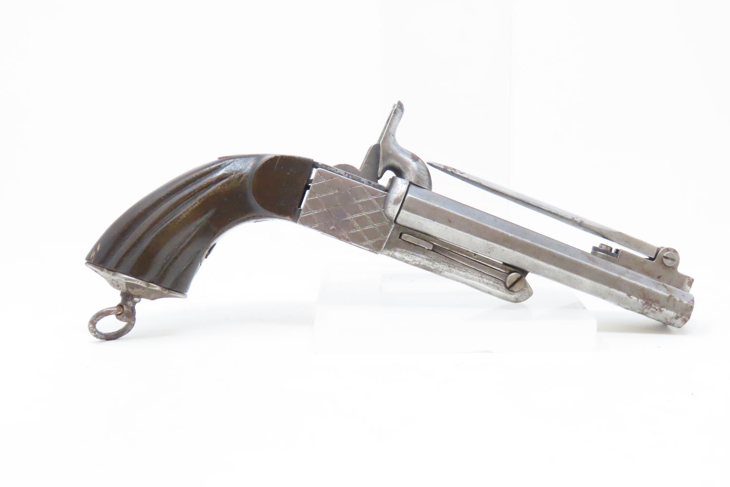 Side by Side Folding Trigger Pinfire Pistol wtih Flip Up Bayonet 8.3.21 ...