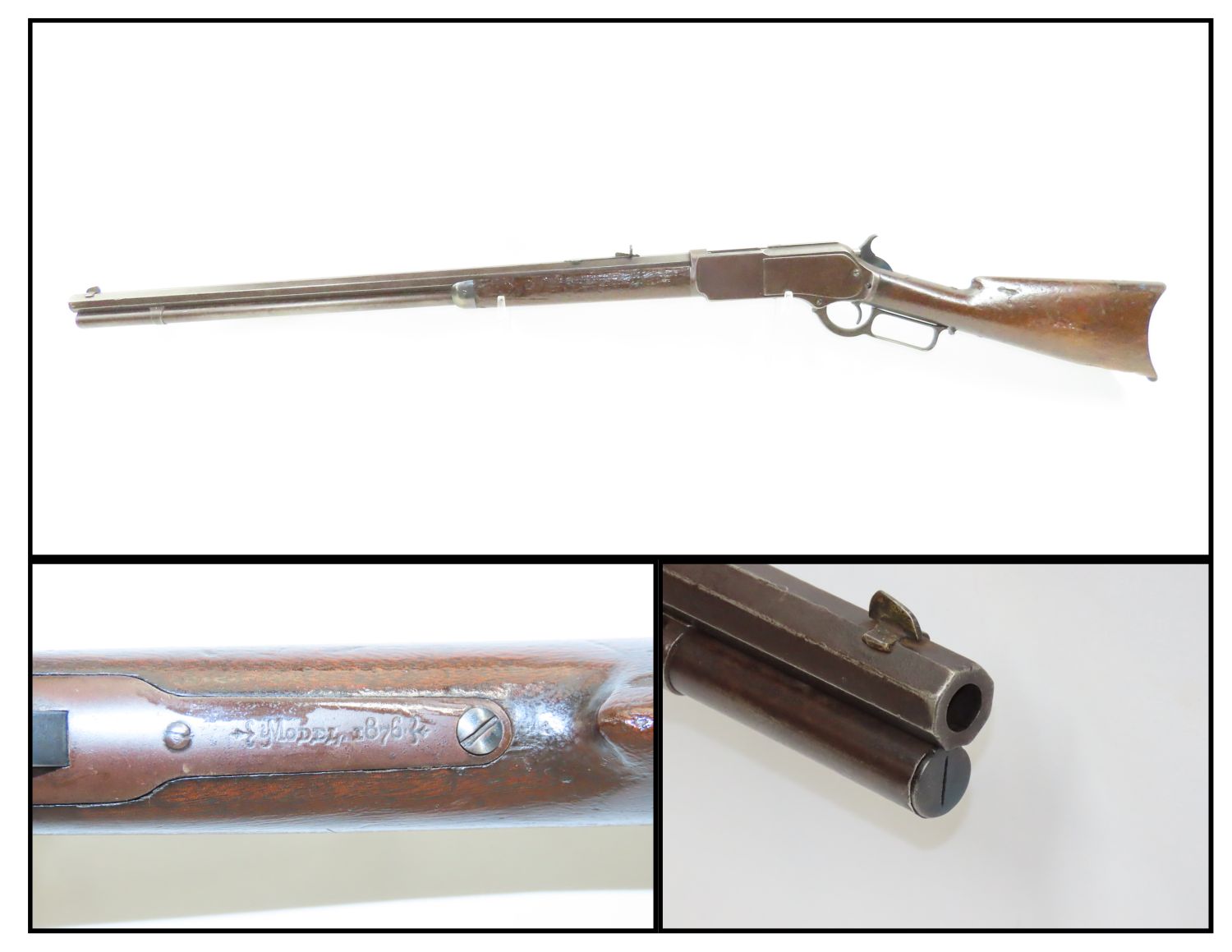 Winchester Model 1876 Lever Action Rifle 8.12.21 C&R Antique 001 ...