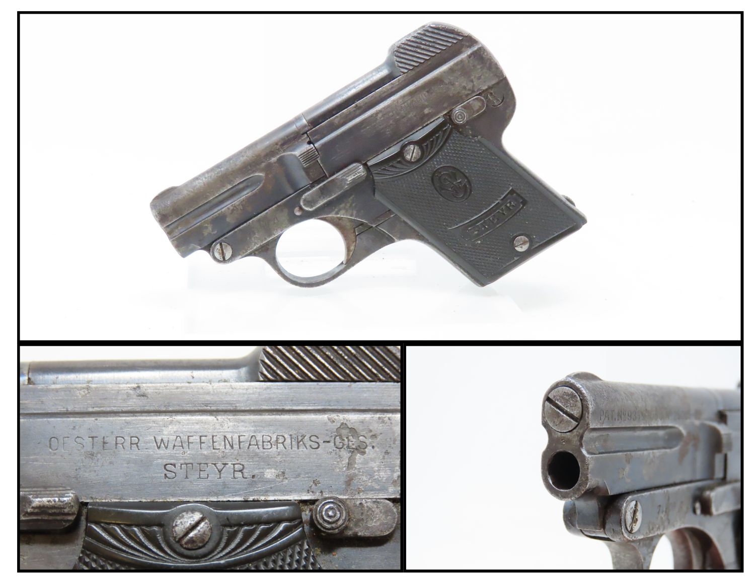 Austrian Steyr 1908 Pocket Pistol 8.4.21 C&R Antique 001 | Ancestry Guns