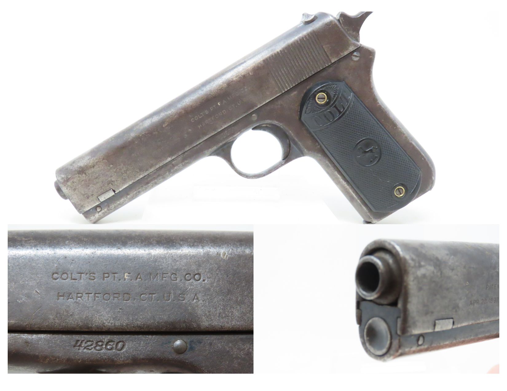 Colt Model 1903 Pocket Hammerless Pistol with Pearl Grips 8.25.21 C ...