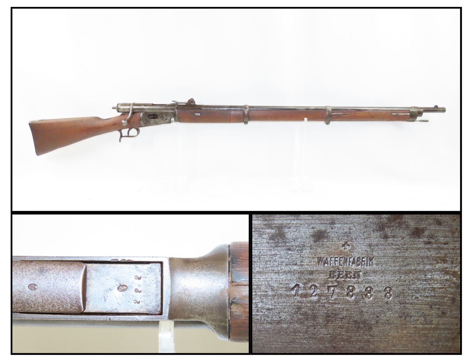 Swiss Waffenfabrik Bern Model 1878 Vetterli Rifle 8.19.21 C&R Antique ...