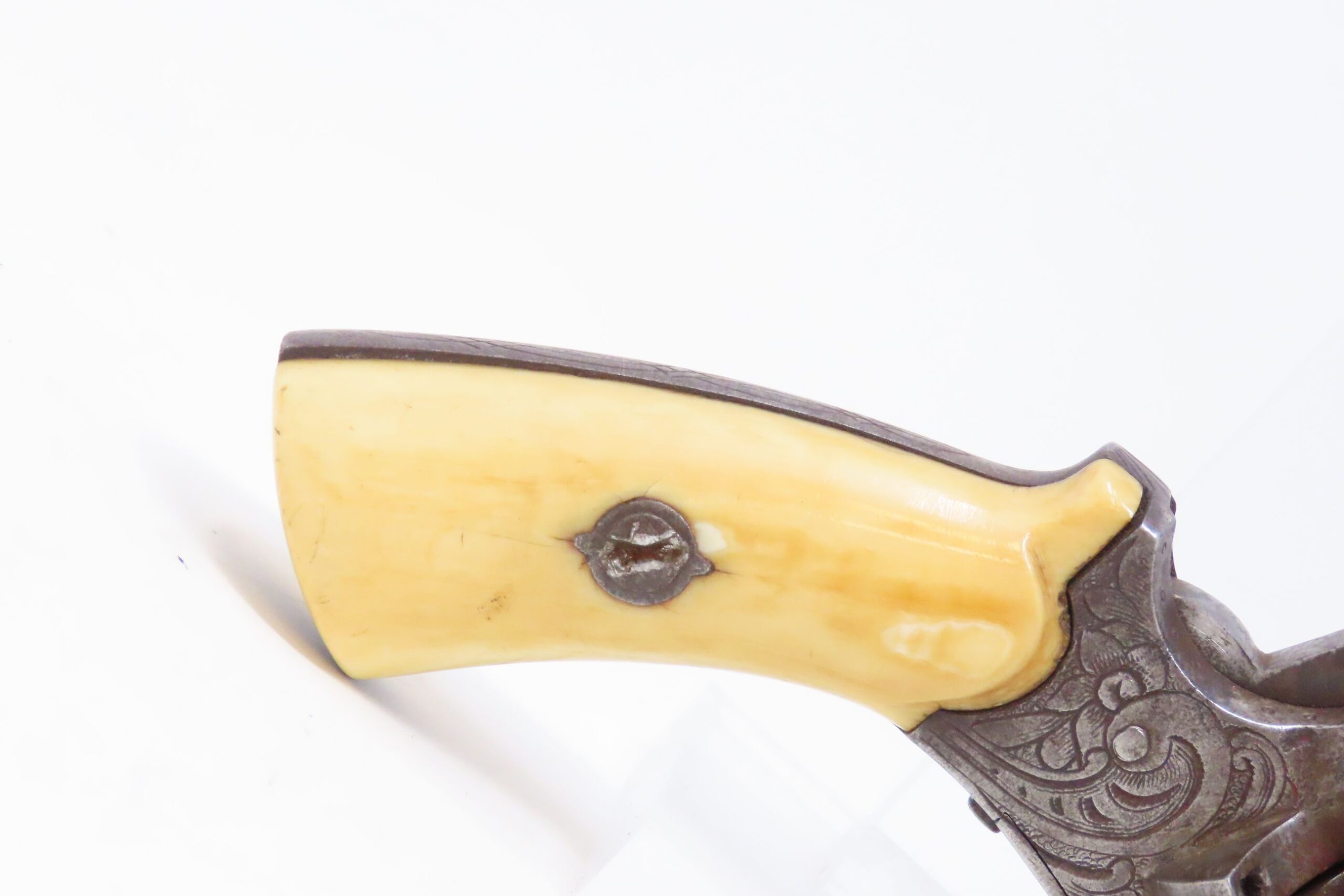 Engraved European Folding Trigger Double Action Pinfire Revolver 12.28. ...