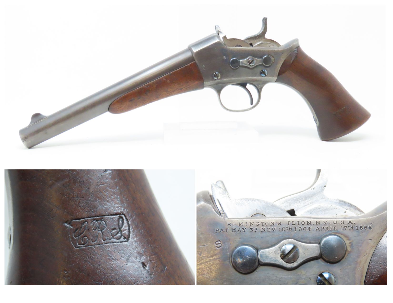 U.S. Remington Model 1871 Army Rolling Block Pistol 12.28.21 C ...