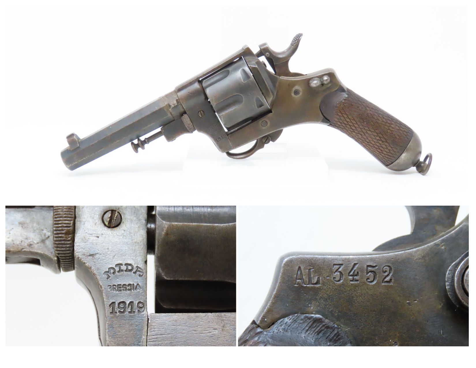 italian Bodeo Model 1889 Folding Trigger Revolver 2.2.21 C&RAntique001 ...
