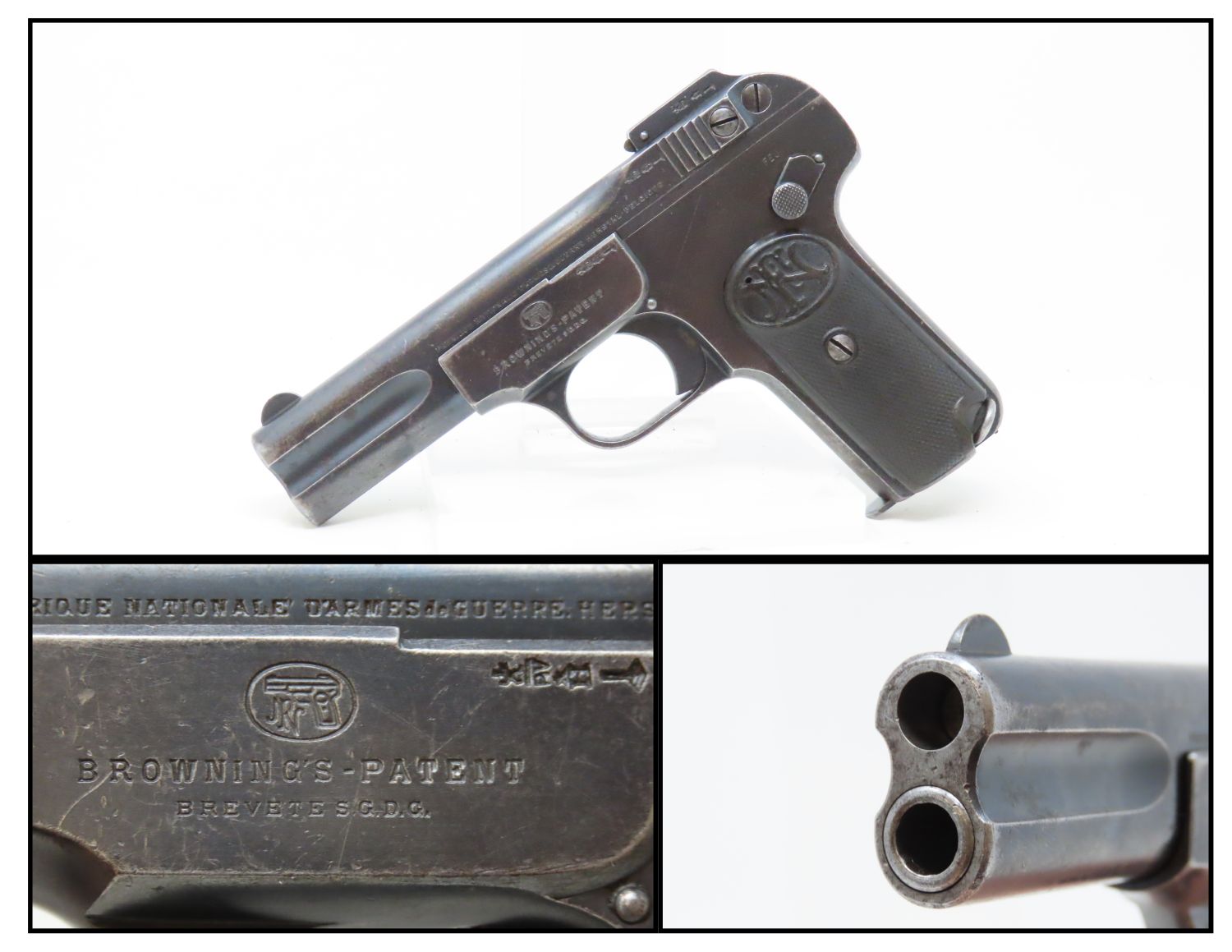 Belgian Fabrique Nationale Model 1900 Semi Automatic Pistol 8.3.21 C&R ...