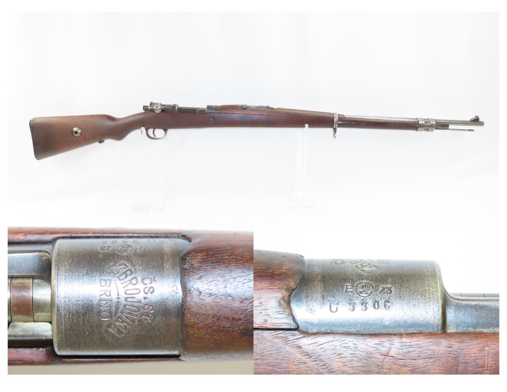 Czech CZ Brno Model 1898 22 Mauser Rifle 9.10.21 C&RAntique001 ...