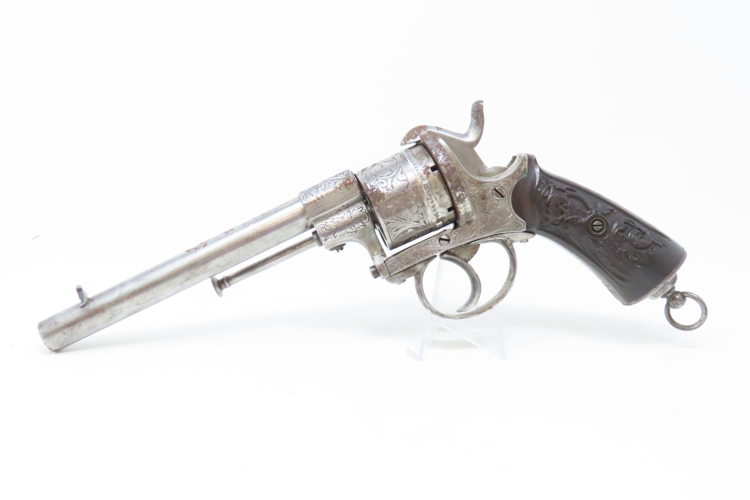 Engraved European Belgian Pinfire Revolver 7.9.21 C&R Antique 002 ...