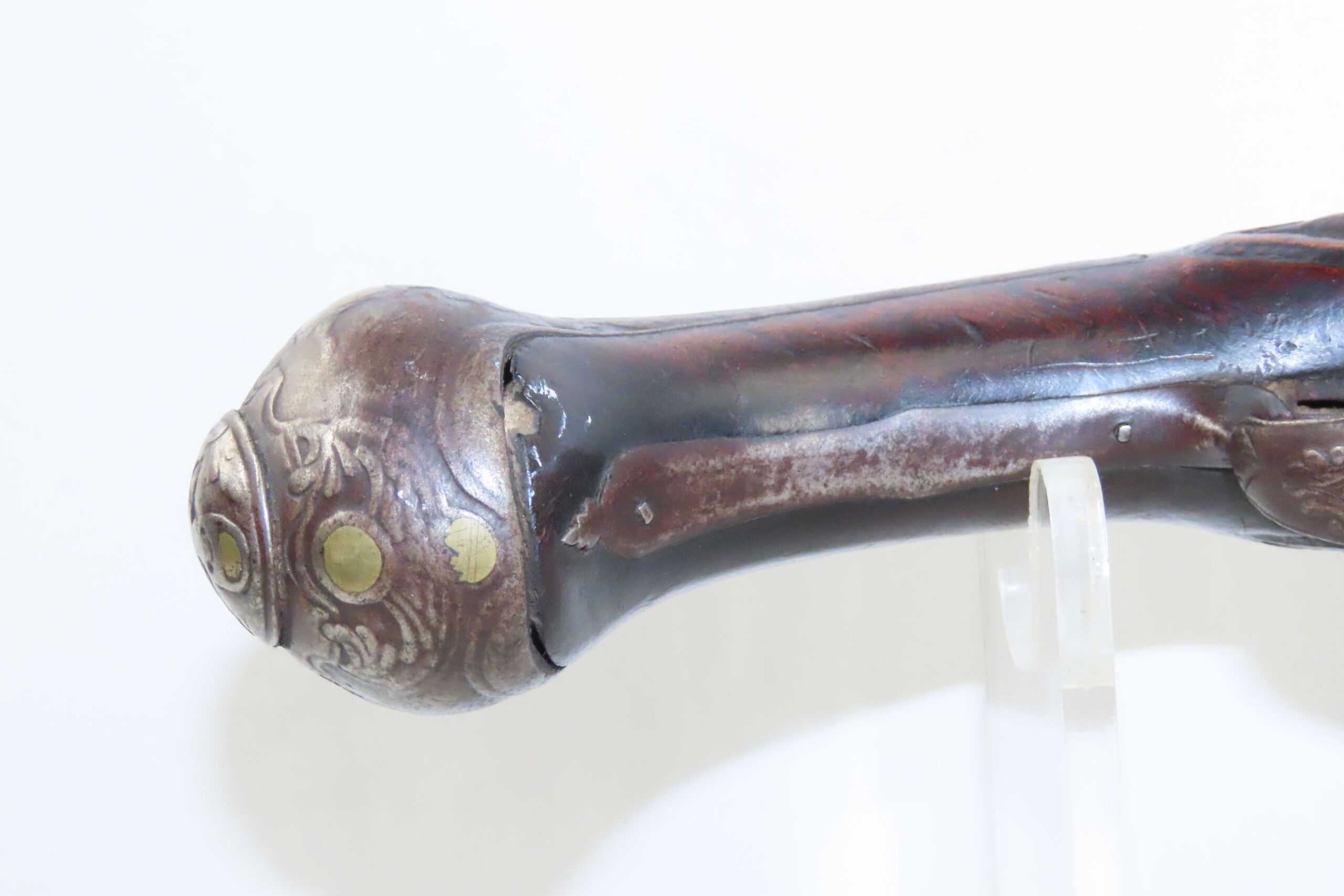 Engraved and Relief Carved Flintlock Pistol 9.14.21 C&RAntique007 ...