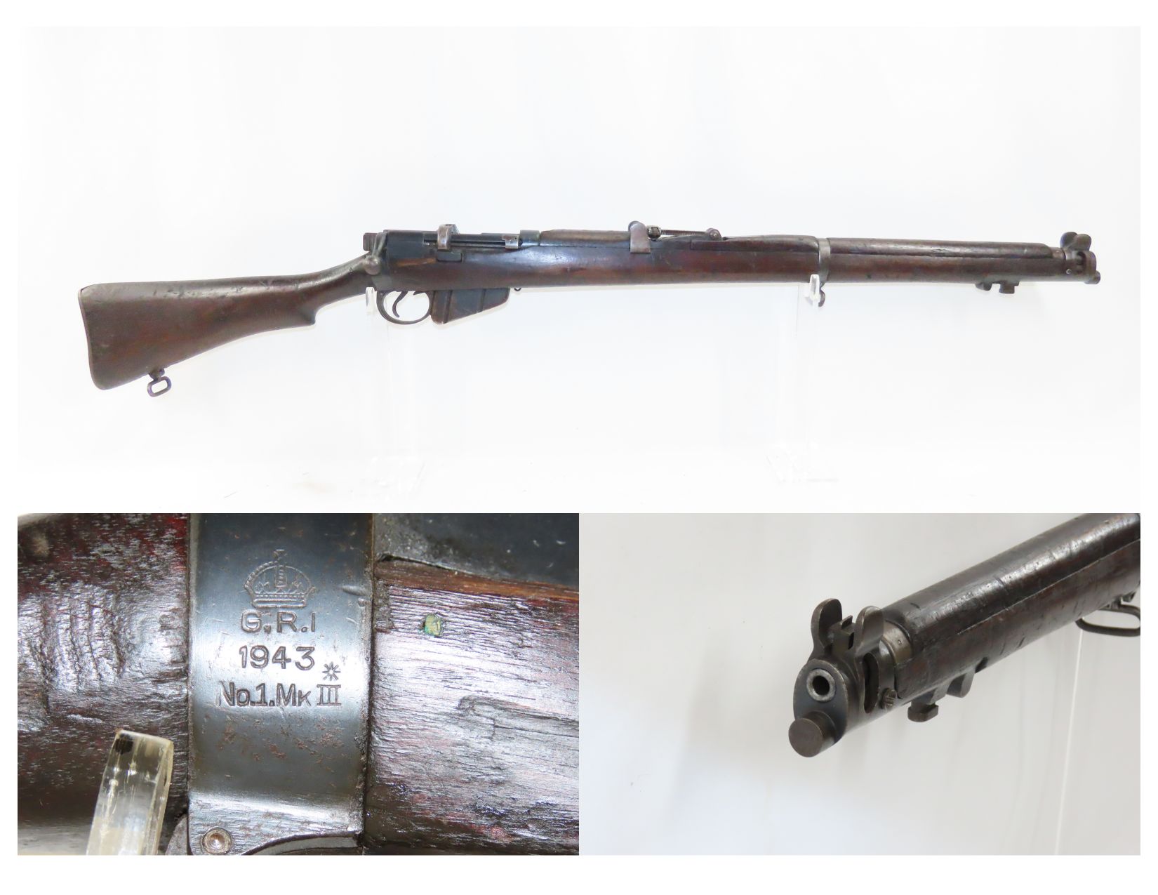 Indian Ishapor Military British Pattern Lee-Enfield Bot Action Rifle 9. ...