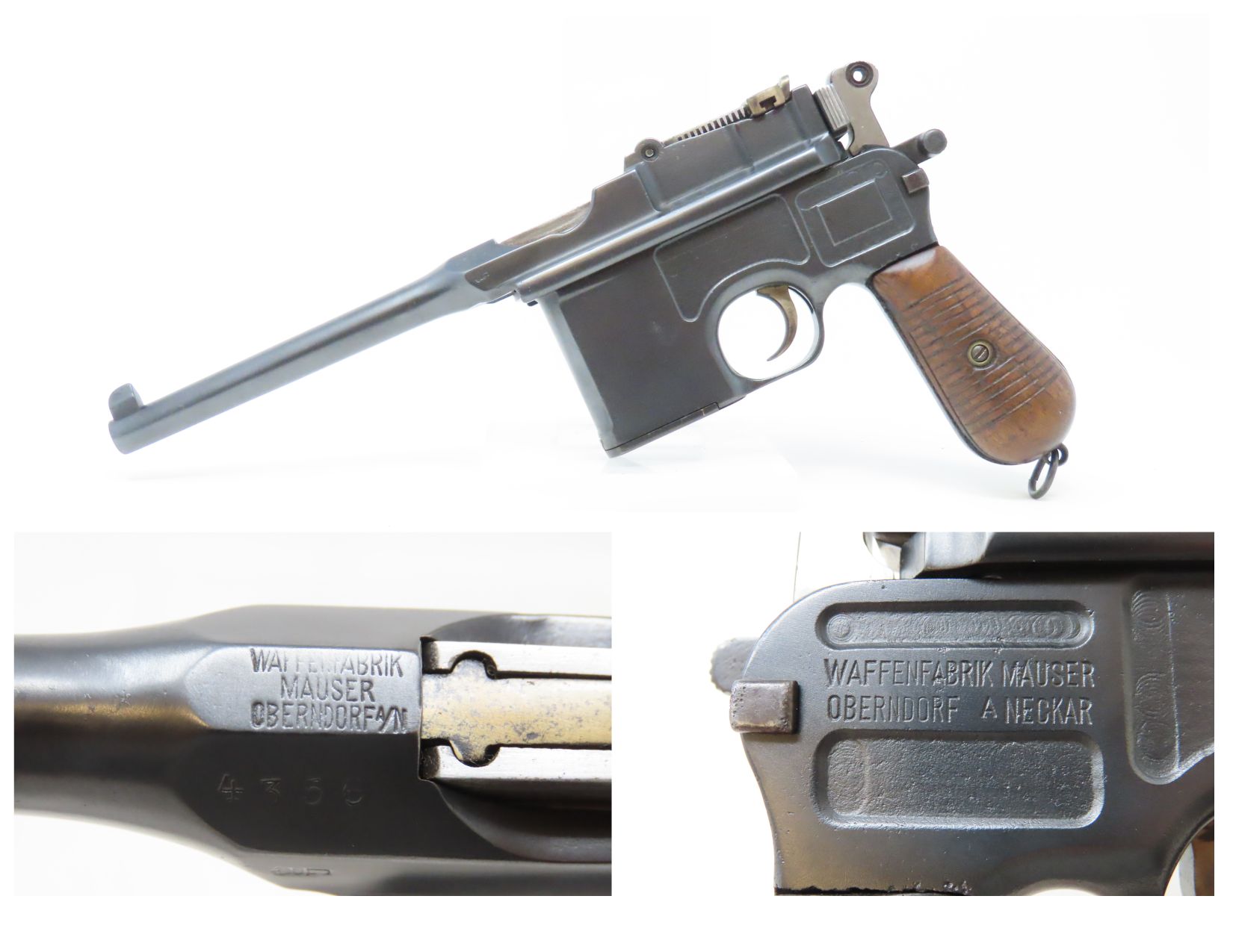 Mauser model 1896 German Military Pattern Semi Automatic pistol 12.1.21 ...