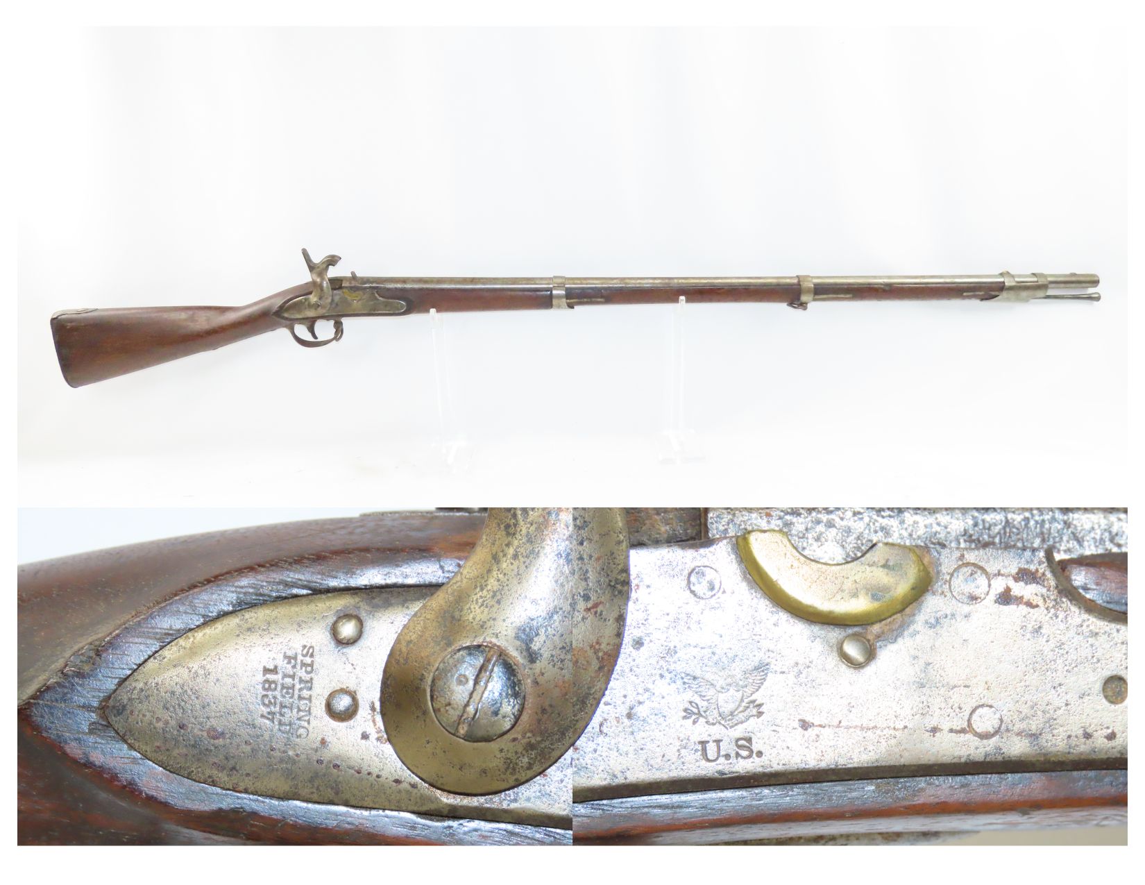 Springfield Model 1816 Belgian Style Percussion Conversion Musket 11.11 ...