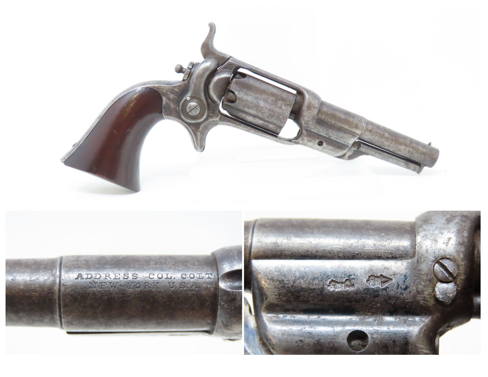 Colt Model 1855 Side Hammer Root Pocket Revolver 2.3.21 C&RAntique001 ...