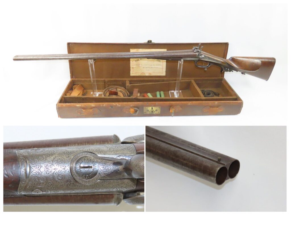 Engraved Wiggenhauser & Sohn Back Action Pinfire Double Barrel Shotgun ...