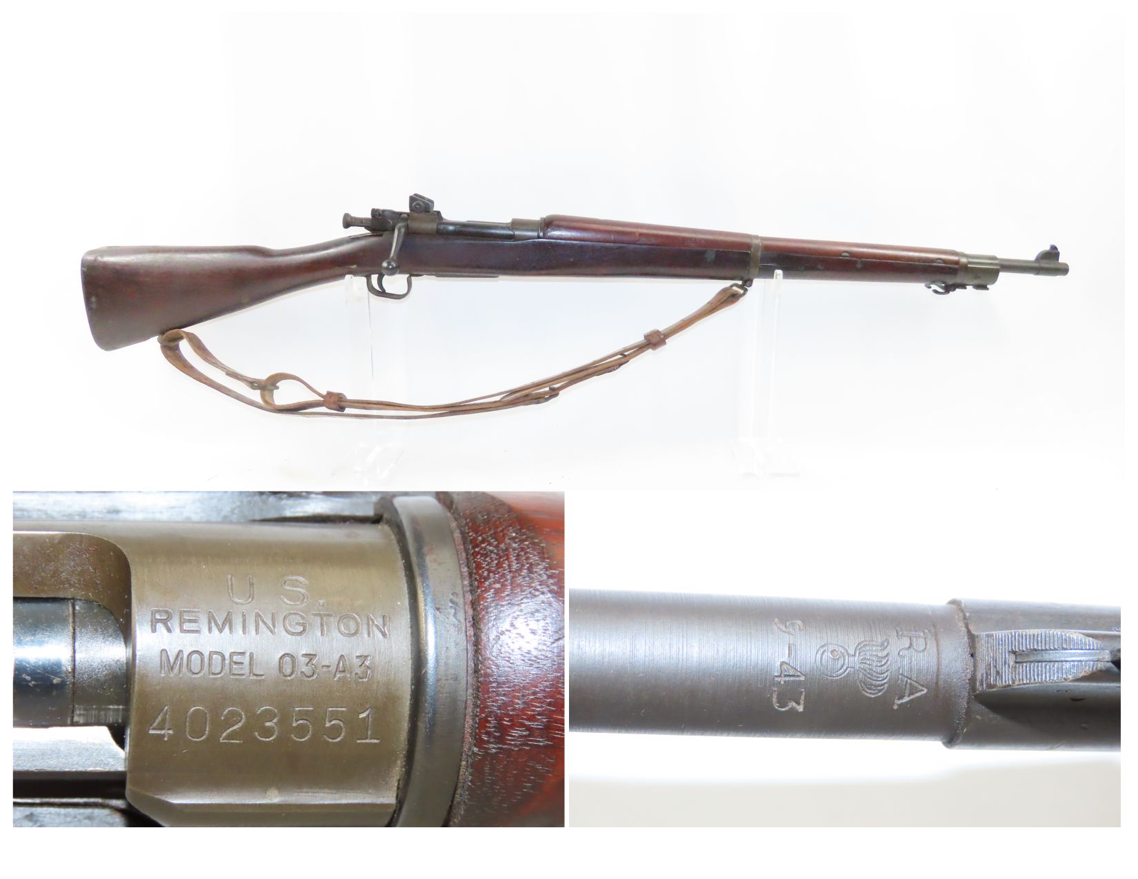 U.S. Remington Model 03-A3 Bolt Action Rifle 2.8.22 C&RAntique001 ...