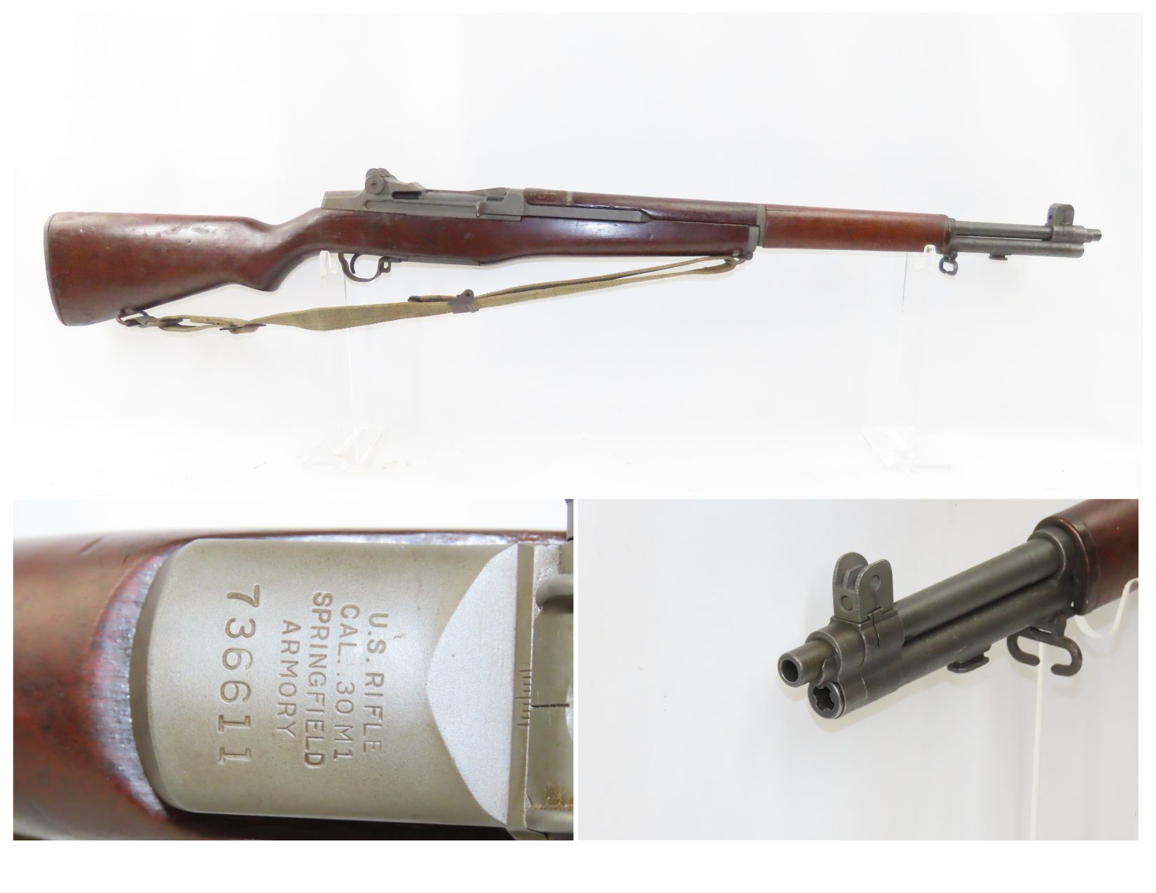 U.S. Springfield Armory M1 Garand Rifle 1.6.22 C&RAntique001 | Ancestry Guns