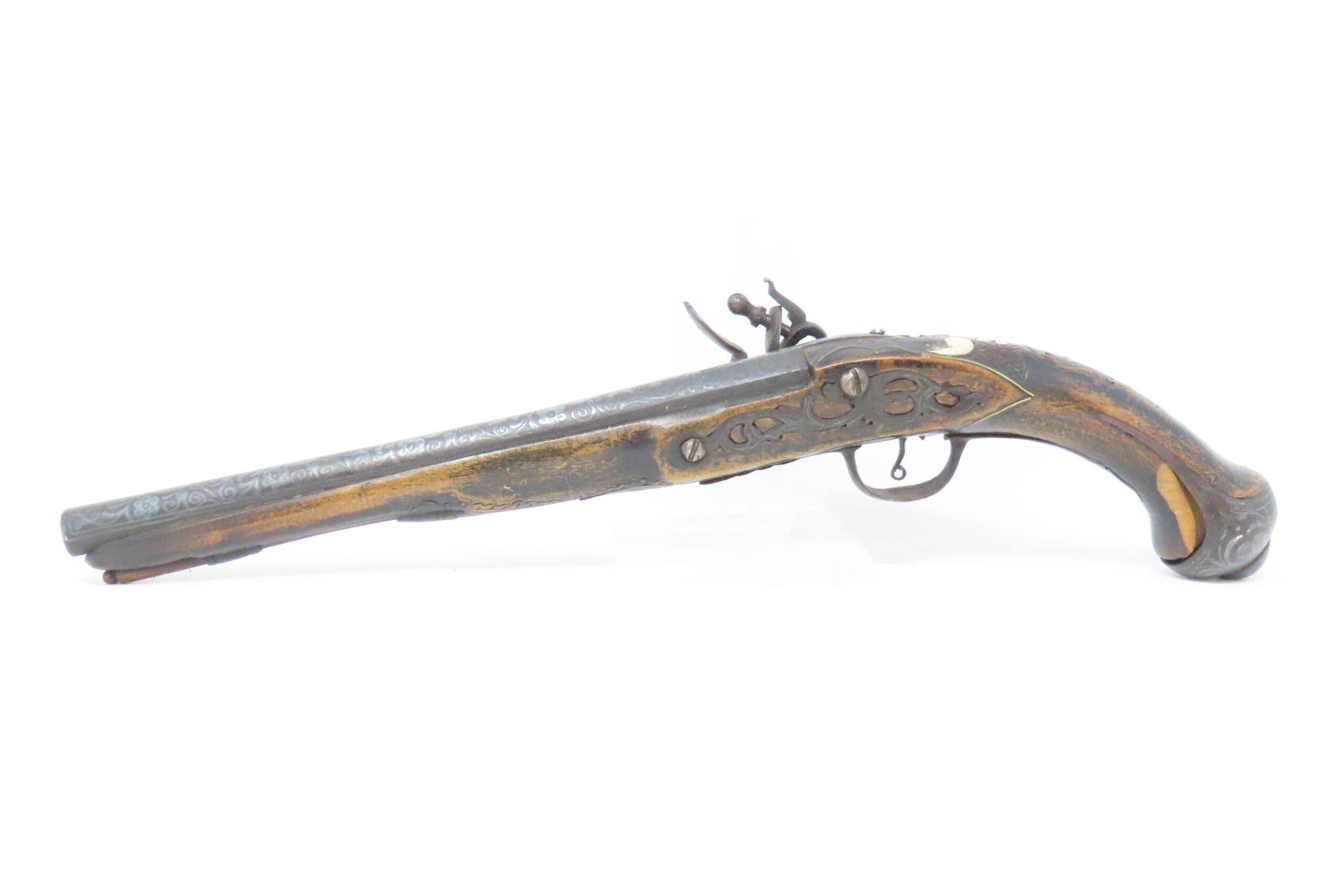 Embellished Middle Eastern Flintlock Pistol 3.29.22 C&RAntique015 ...