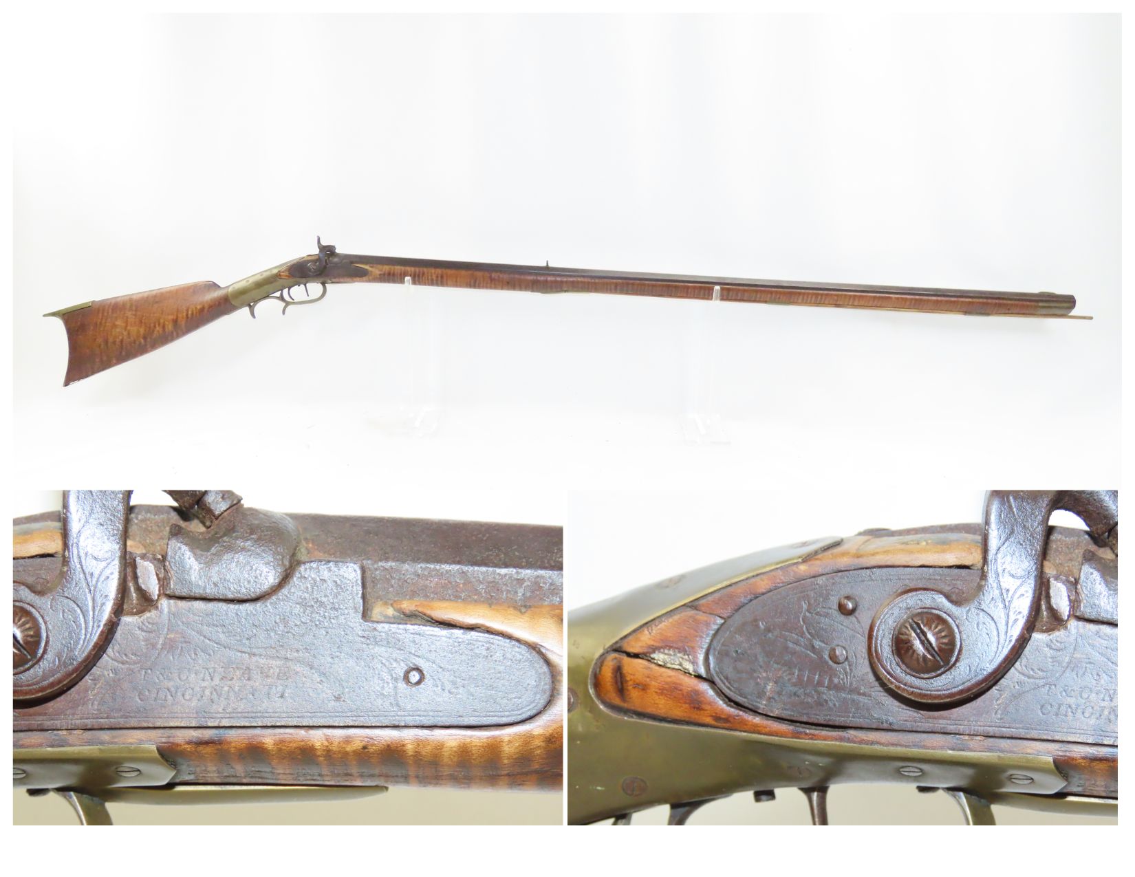 M.B. Signed American Long Rifle 3.25.22 C&RAntique001 | Ancestry Guns