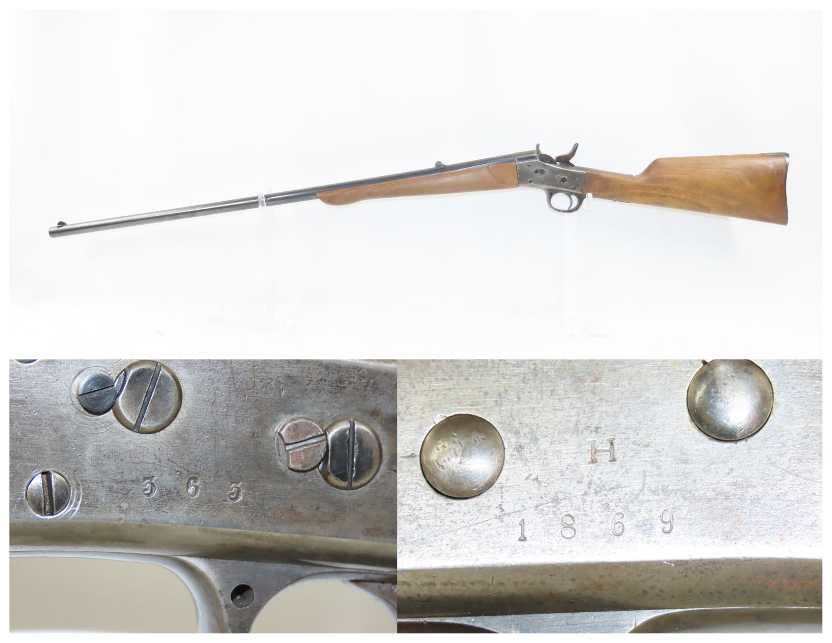 Swedish Husqvarna Model 1867 Rolling Block Rifle 4.5.22 C&RAntique001 ...