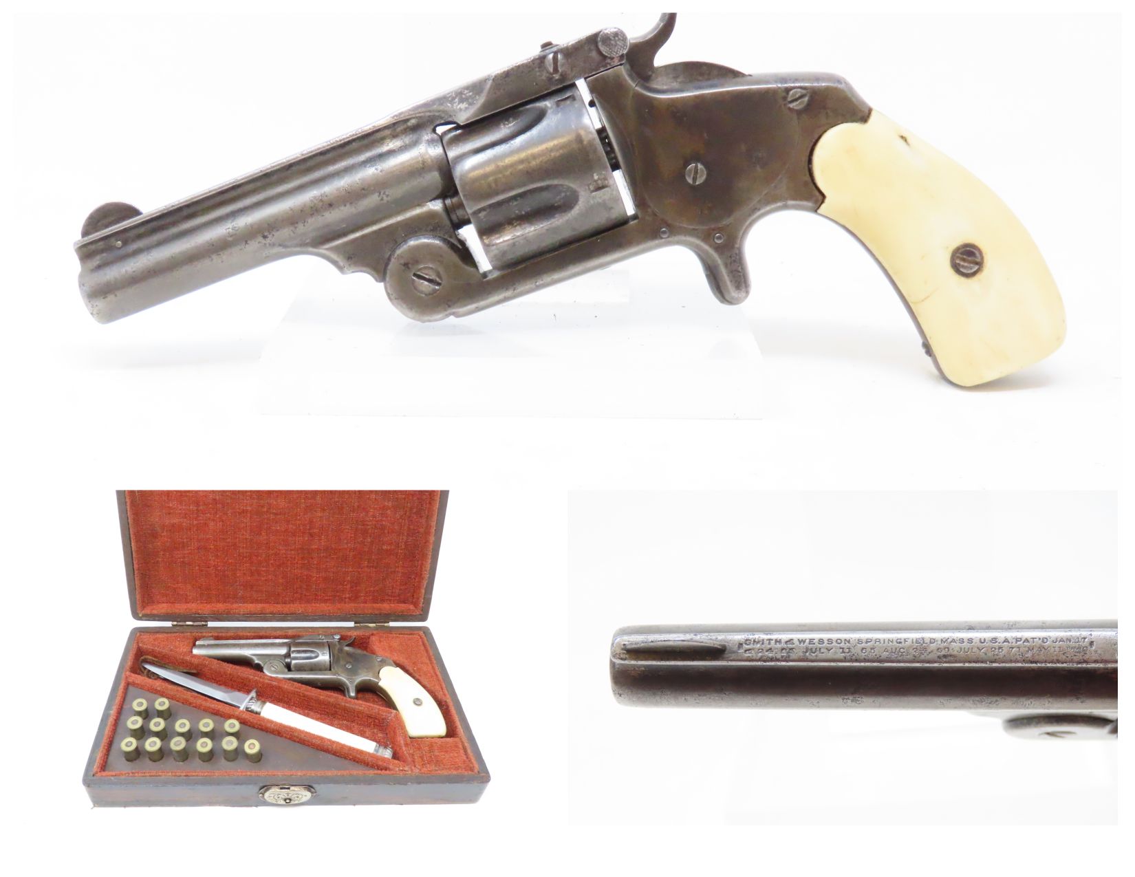 Cased Smith & Wesson .38 Single Action Second MOdel Revolver with Case ...