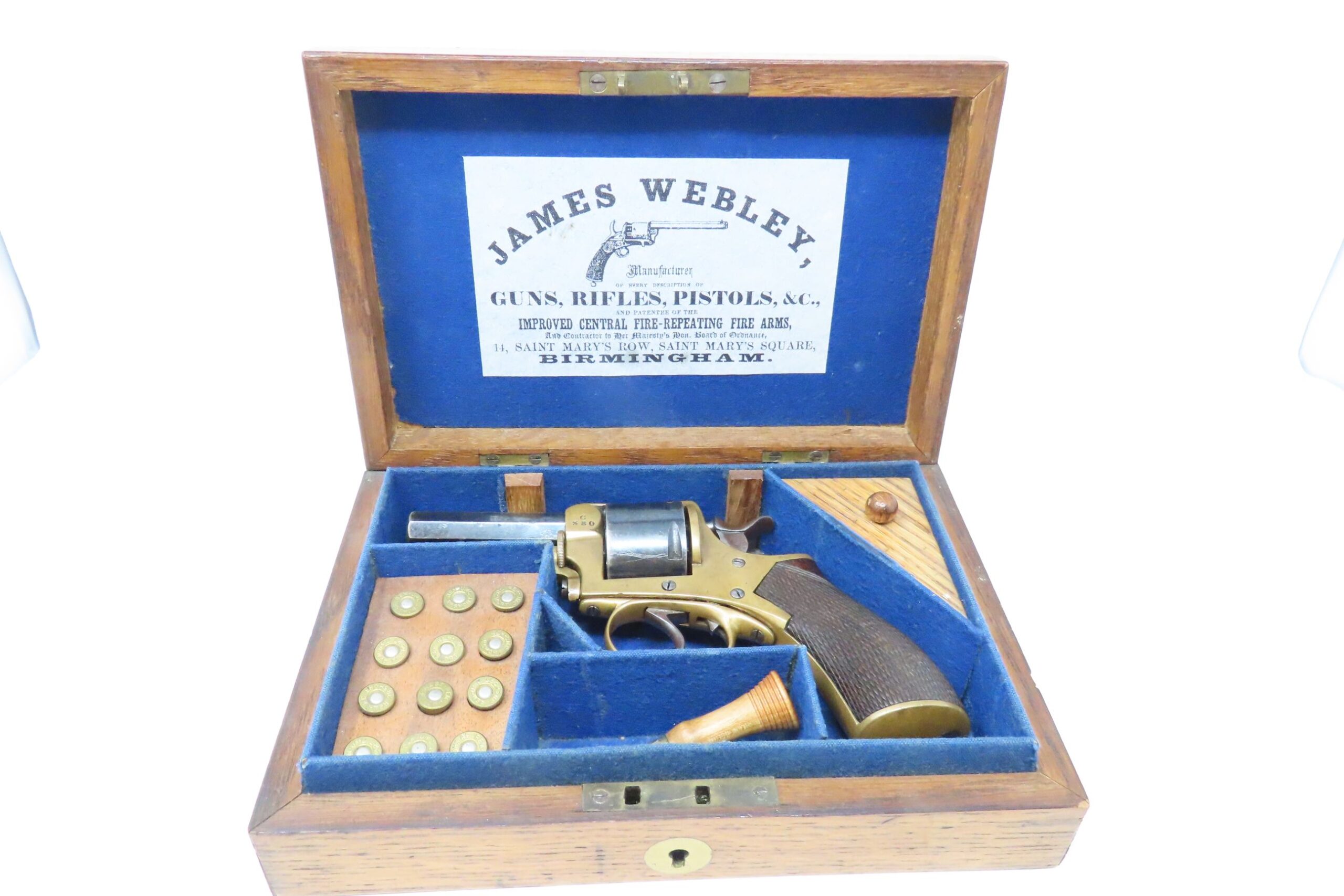 Cased Webley RIC Style Revovler 29.22 C&RAntique002 | Ancestry Guns