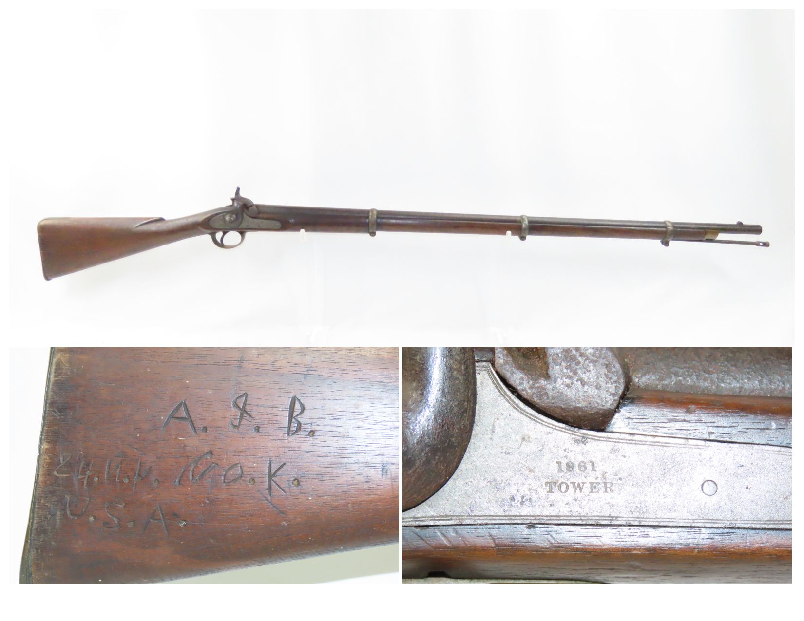 Commercial British Pattern 1853 Enfield Percussion Rifle Musket 3.17.22 ...