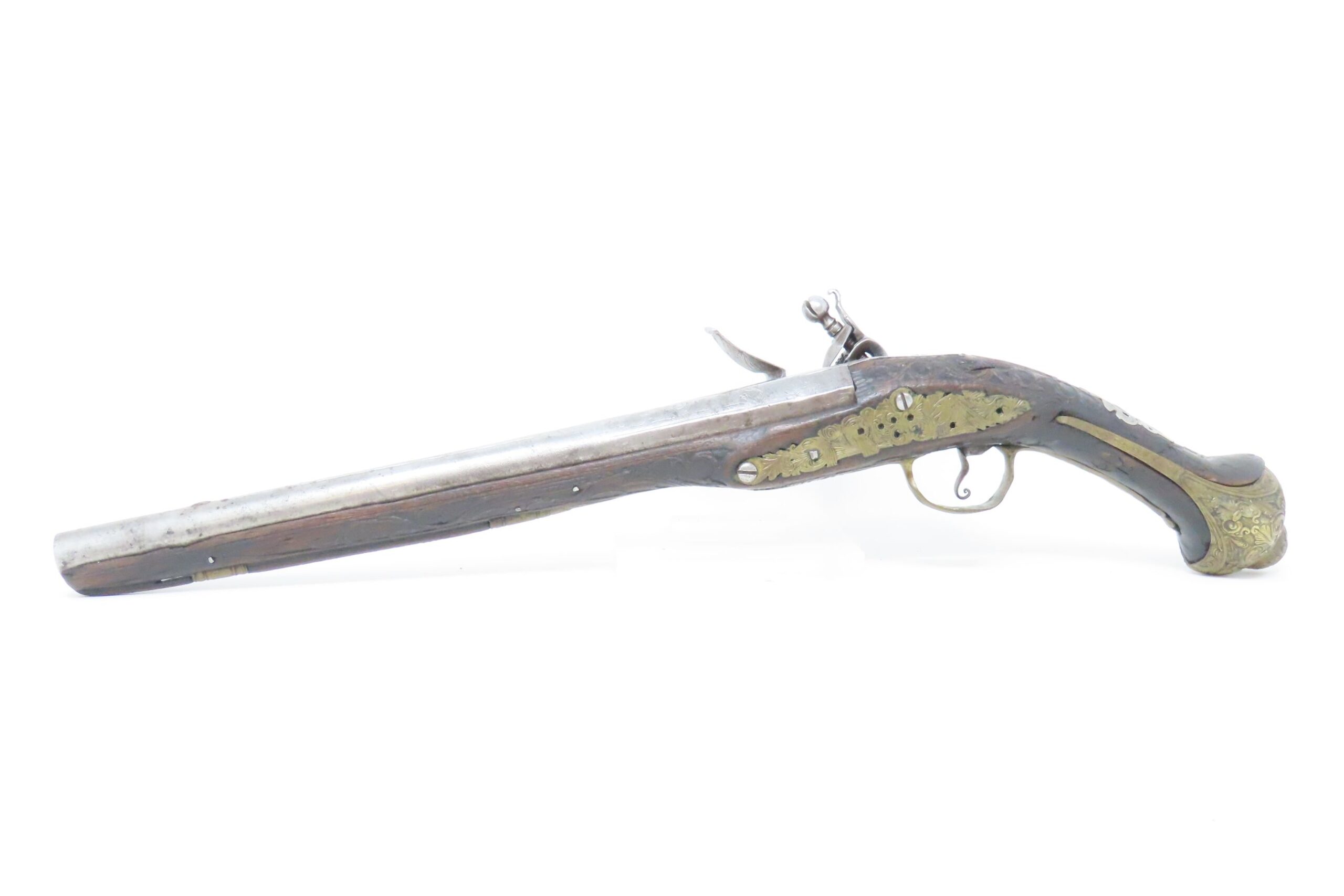 Engraved and Carved European Flintlock Horse PIstol 3.29.22 C ...